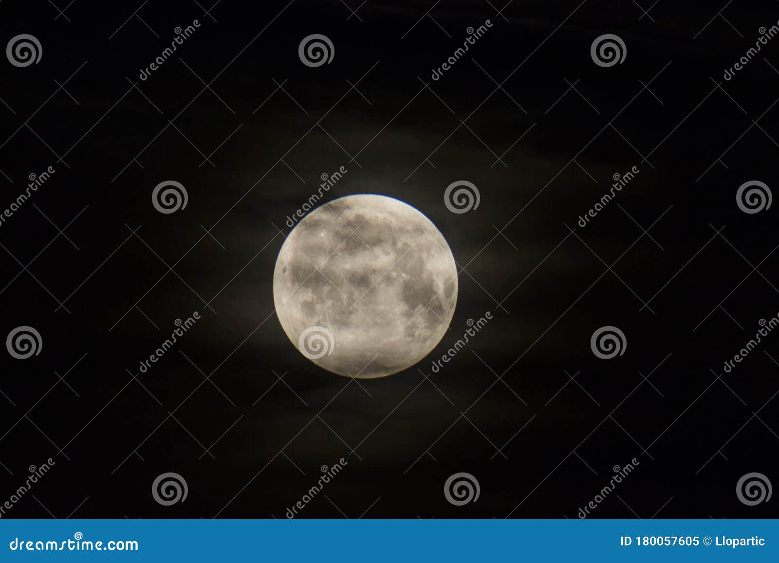 Moon between Clouds in Montserrat, Barcelona, Spain Stock Image - Image ...
