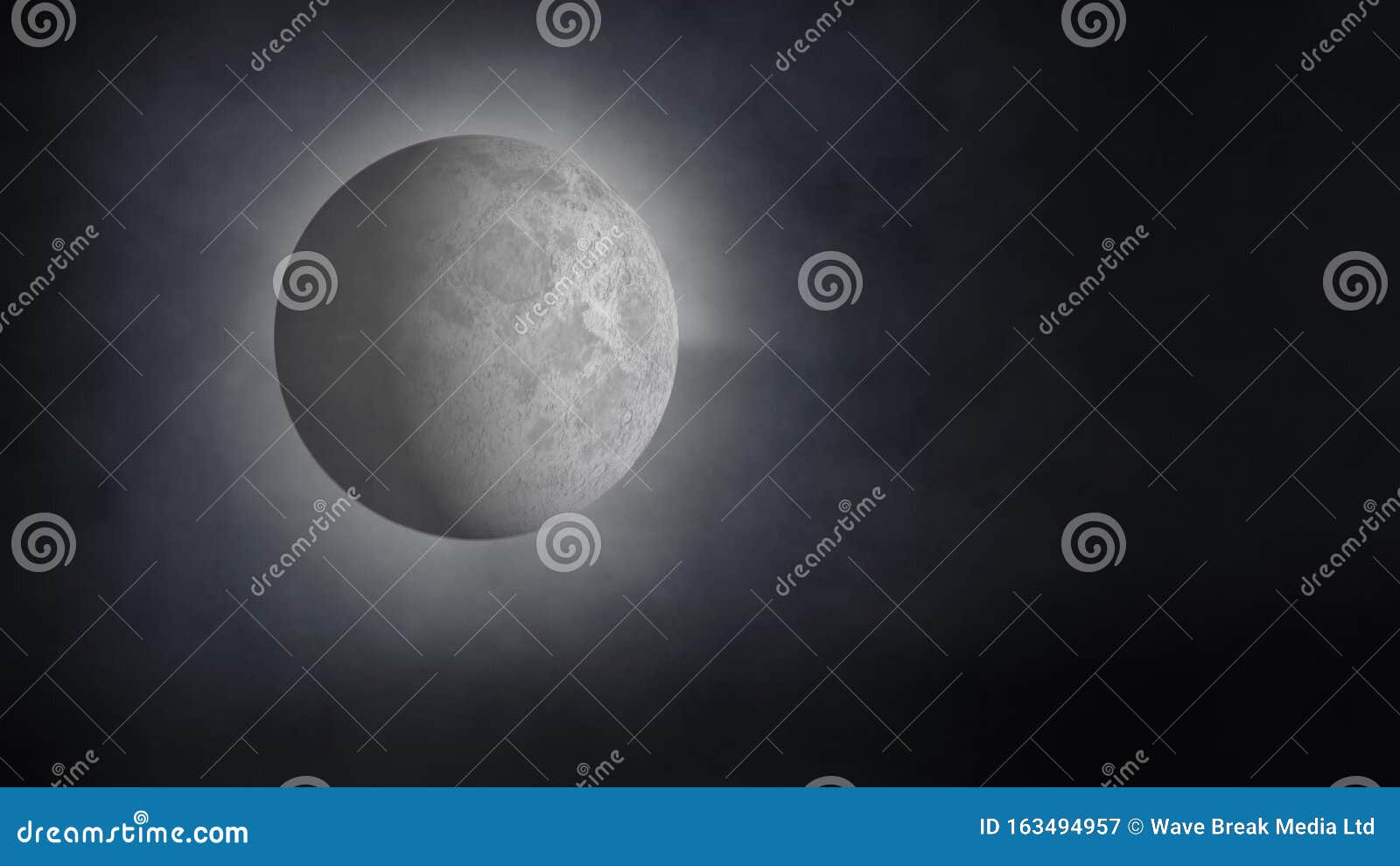 Moon and clouds of smoke stock video. Video of concept - 163494957