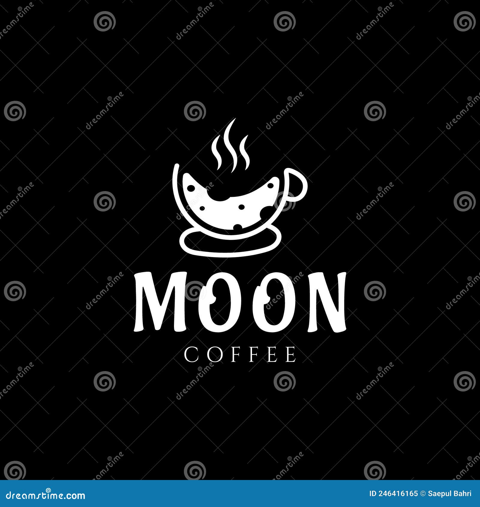 Moon Coffee Logo Design. Good for Cafes, Coffee Stock Vector ...