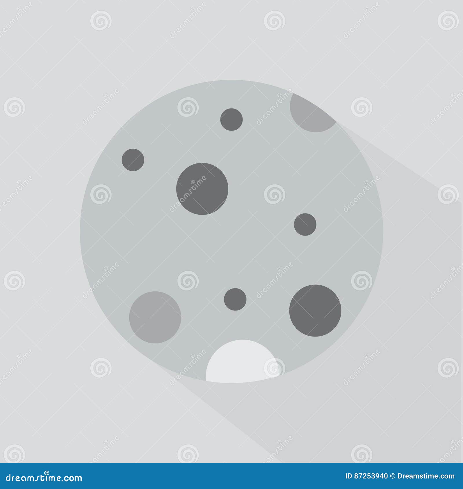 Moon Color Icon with the Shadow.full Moon Stock Vector - Illustration ...