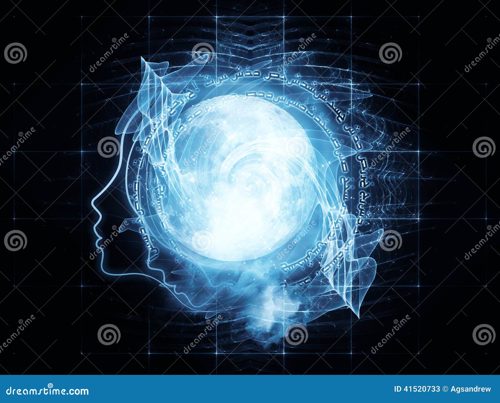 Moon Composition stock illustration. Illustration of metaphor - 41520733