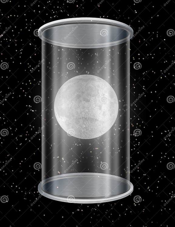 Moon in container stock illustration. Illustration of dream - 129642012