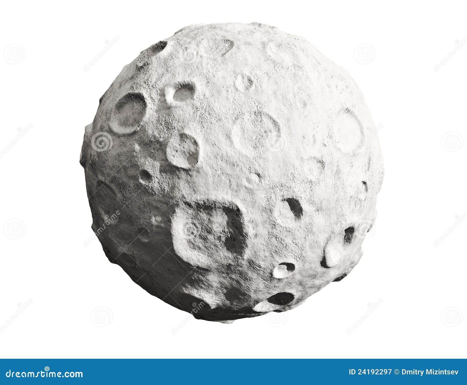 Moon and Craters. Asteroid. Stock Illustration - Illustration of luna ...