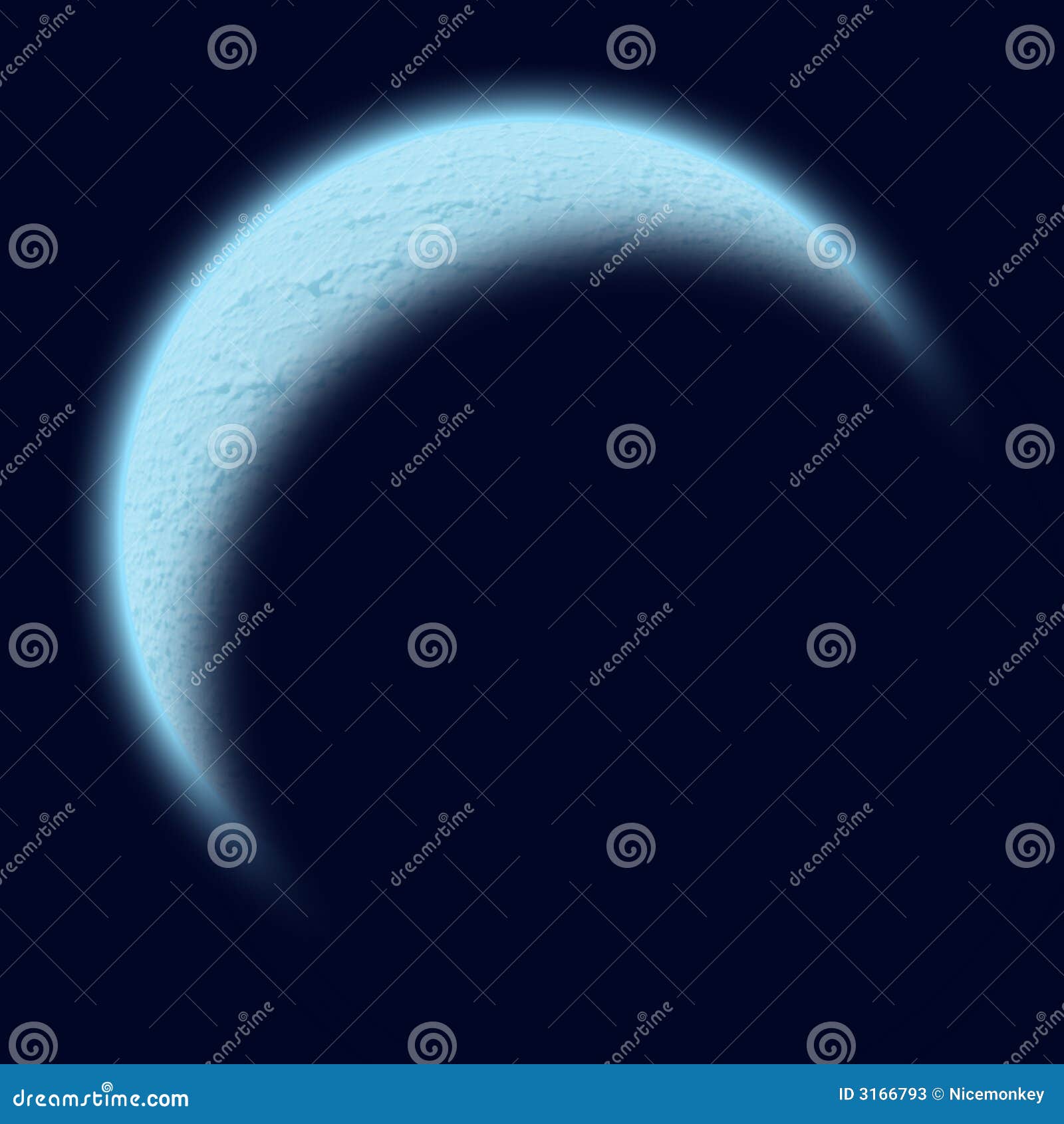 Moon cresent stock illustration. Illustration of astronomy - 3166793