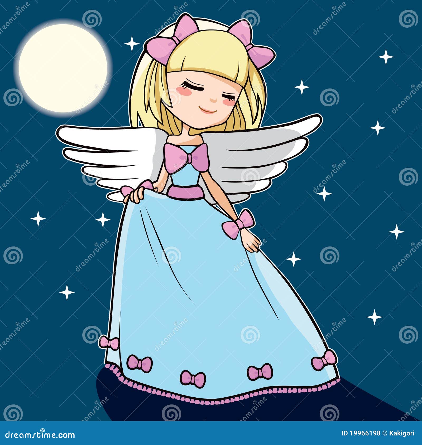 Moon Dancing Angel stock vector. Illustration of enjoyment - 19966198