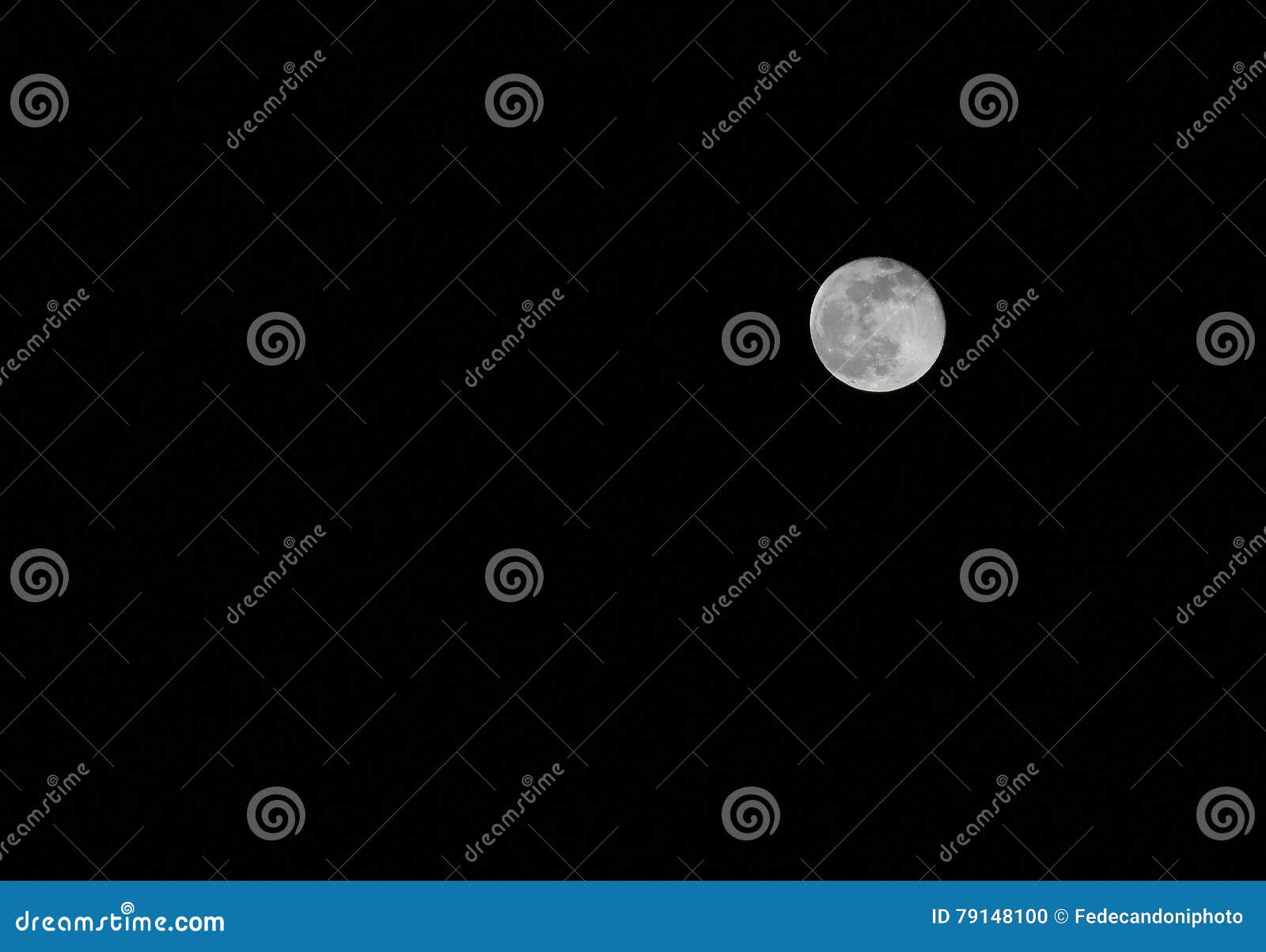 Moon on a Dark Night without Stars Stock Photo - Image of astronomy ...