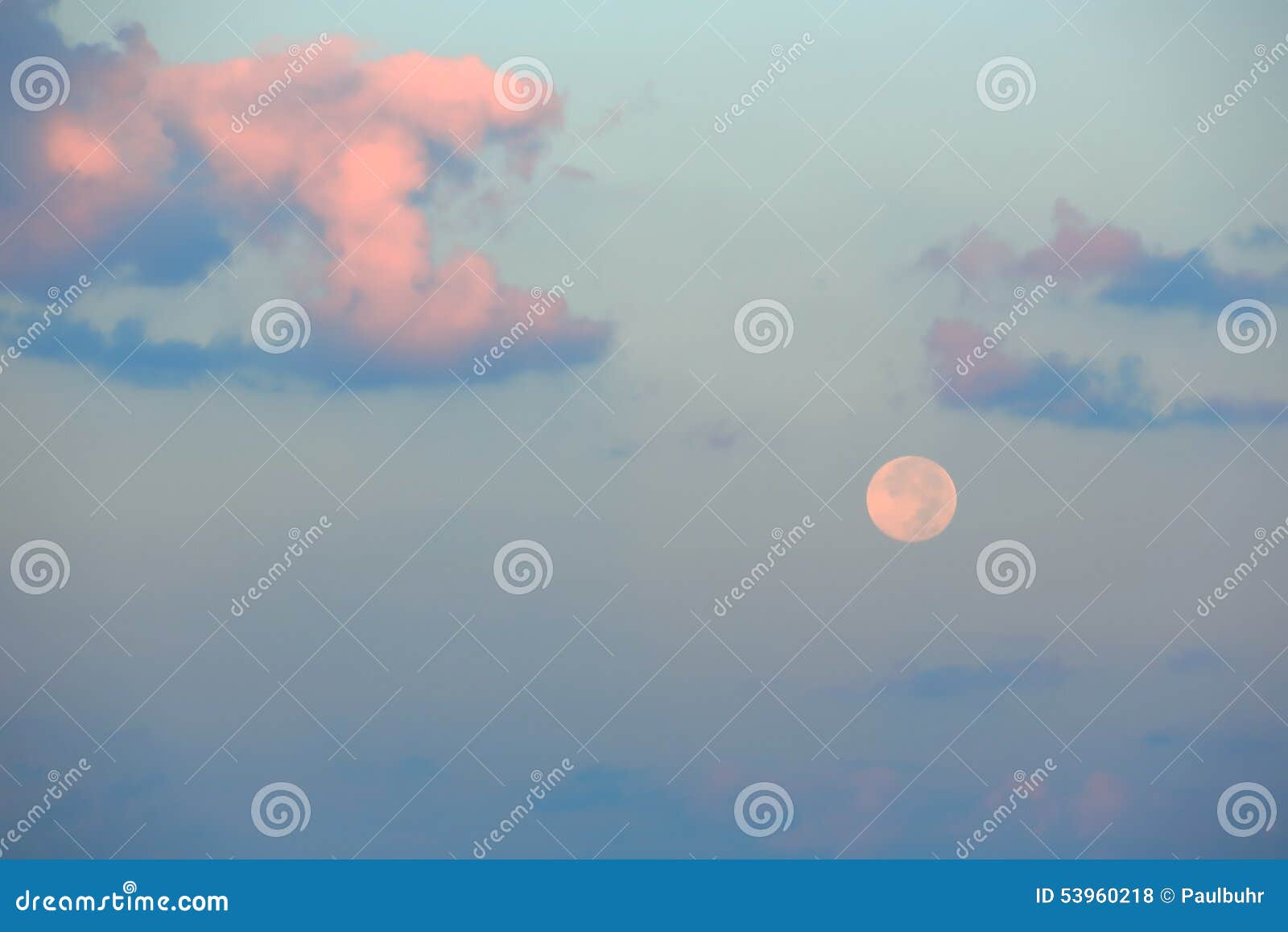 Moon at dawn stock photo. Image of midwest, full, fading - 53960218