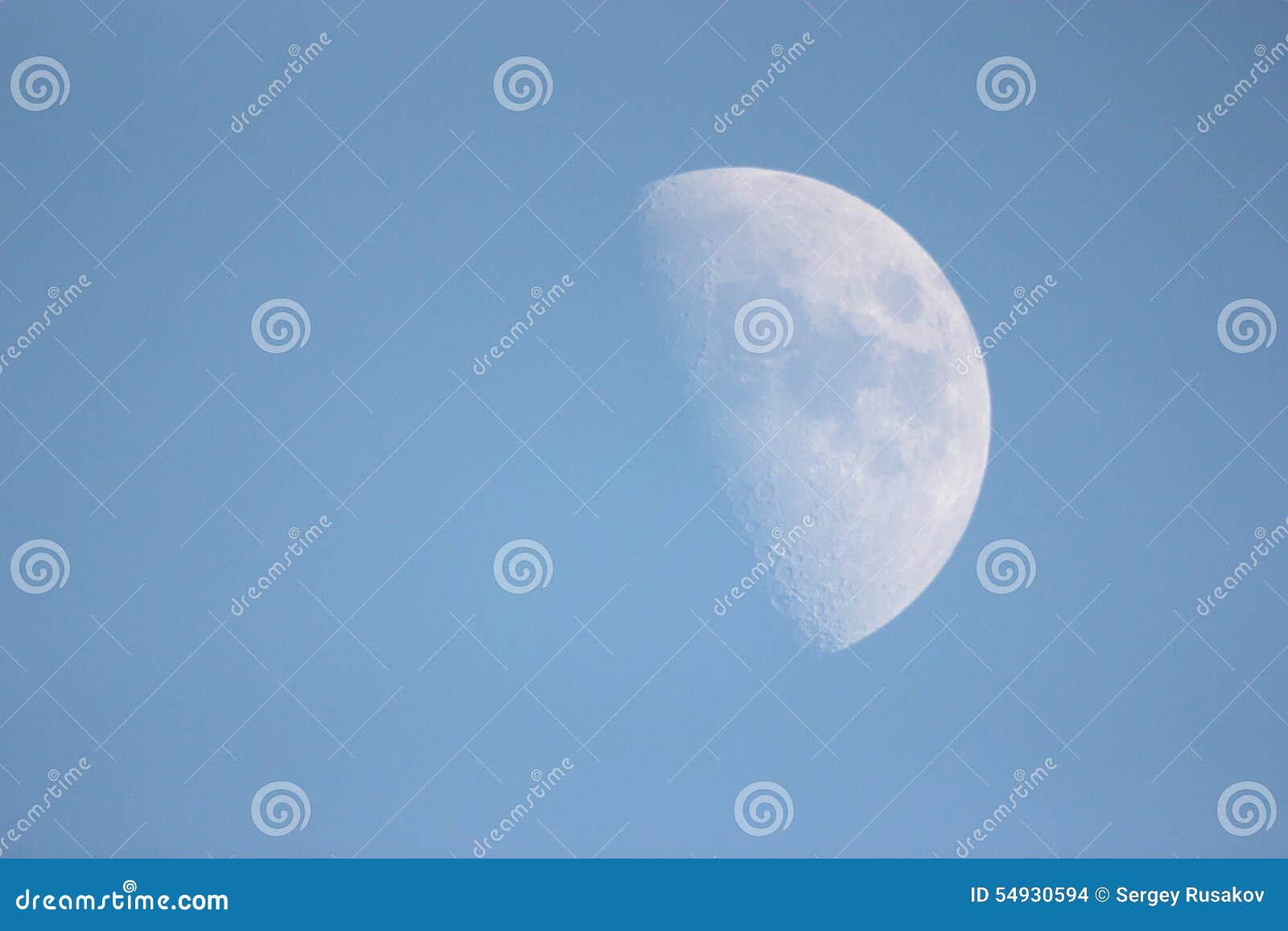 Moon in the day stock photo. Image of blue, surface, moon - 54930594