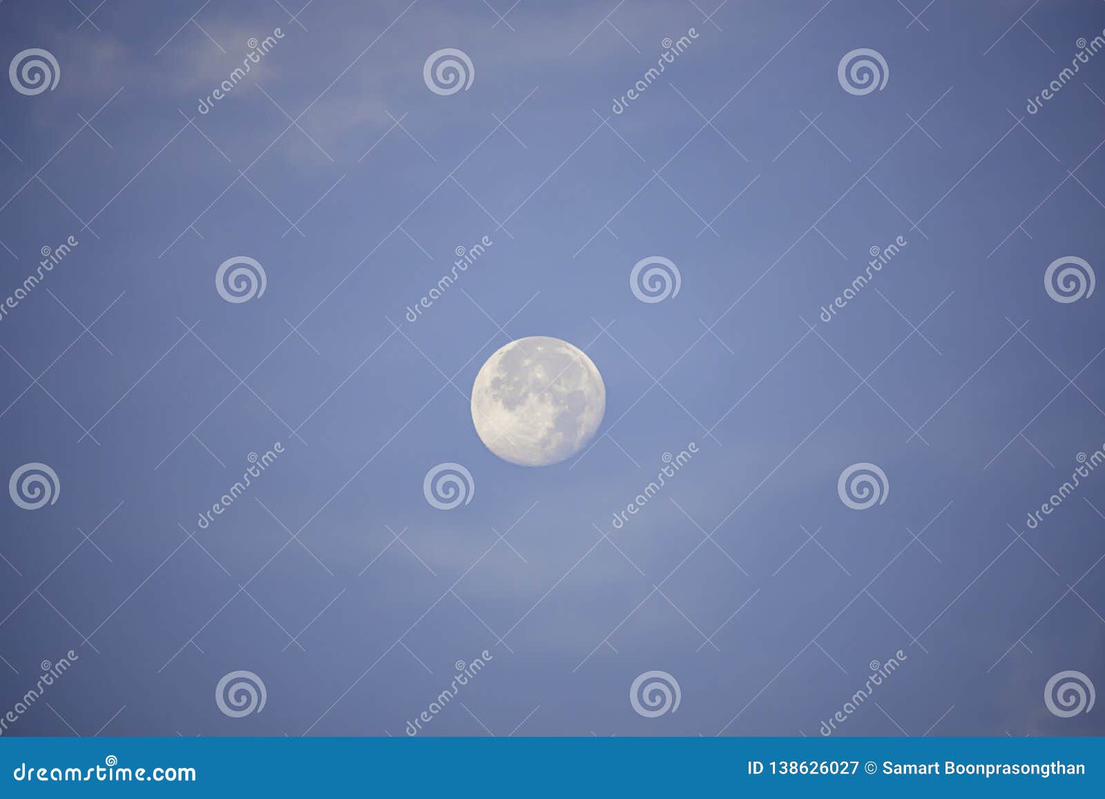 Moon in Daylight on the Bright Sky Stock Image - Image of bright, moon ...