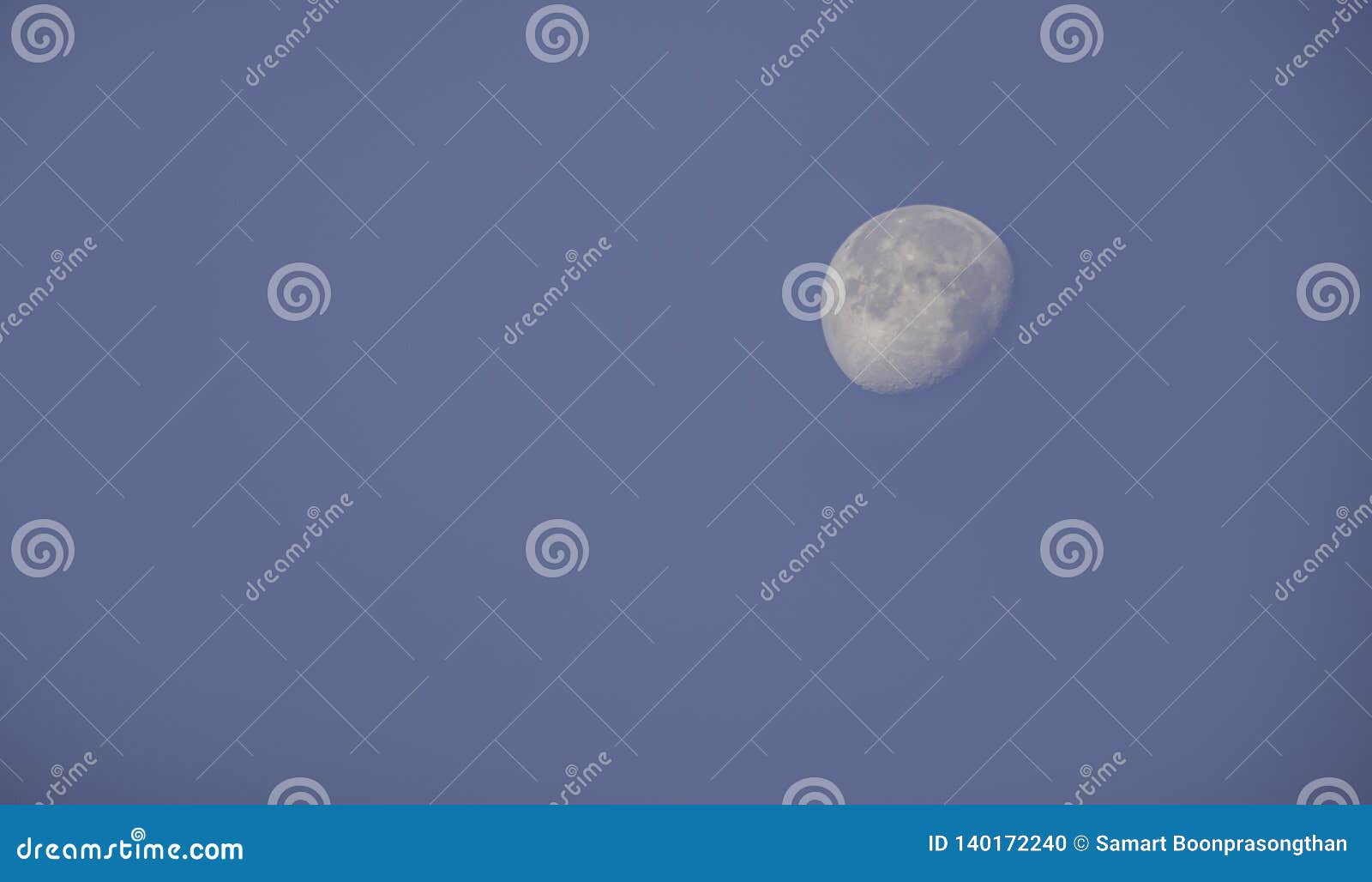 Moon in Daylight on the Bright Sky Stock Photo - Image of atmosphere ...