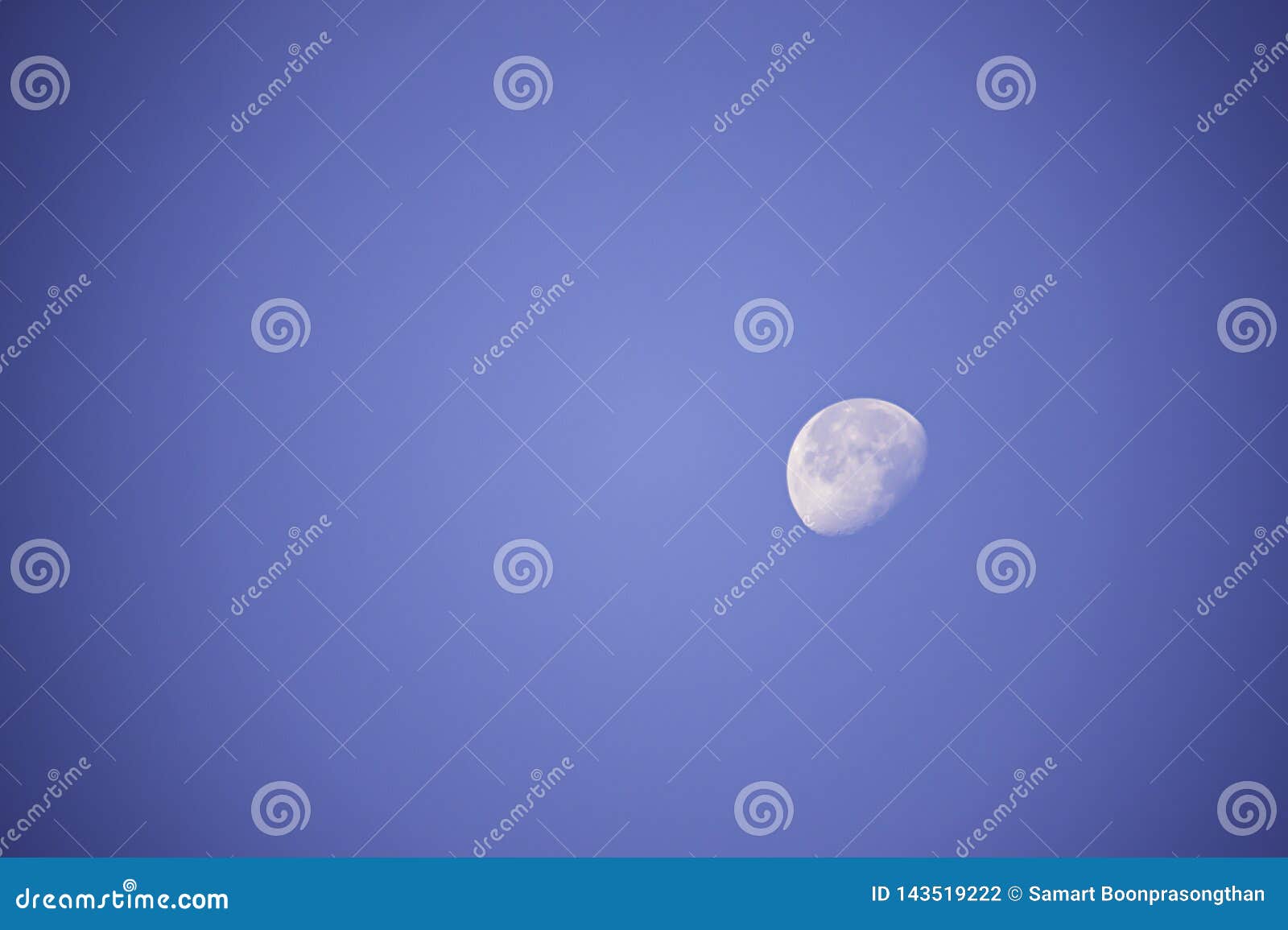 Moon in Daylight on the Bright Sky Stock Photo - Image of daytime ...