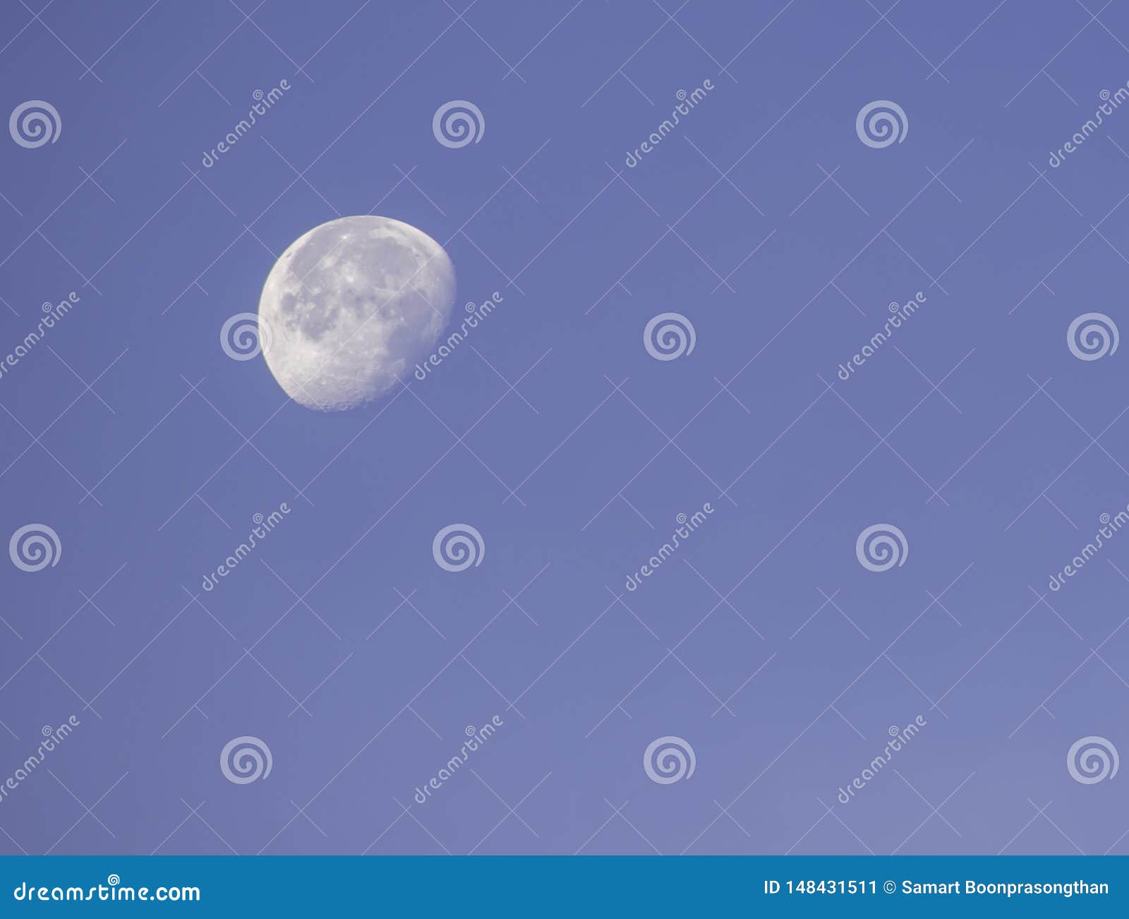 Moon in Daylight on the Bright Sky Stock Image - Image of full, beauty ...