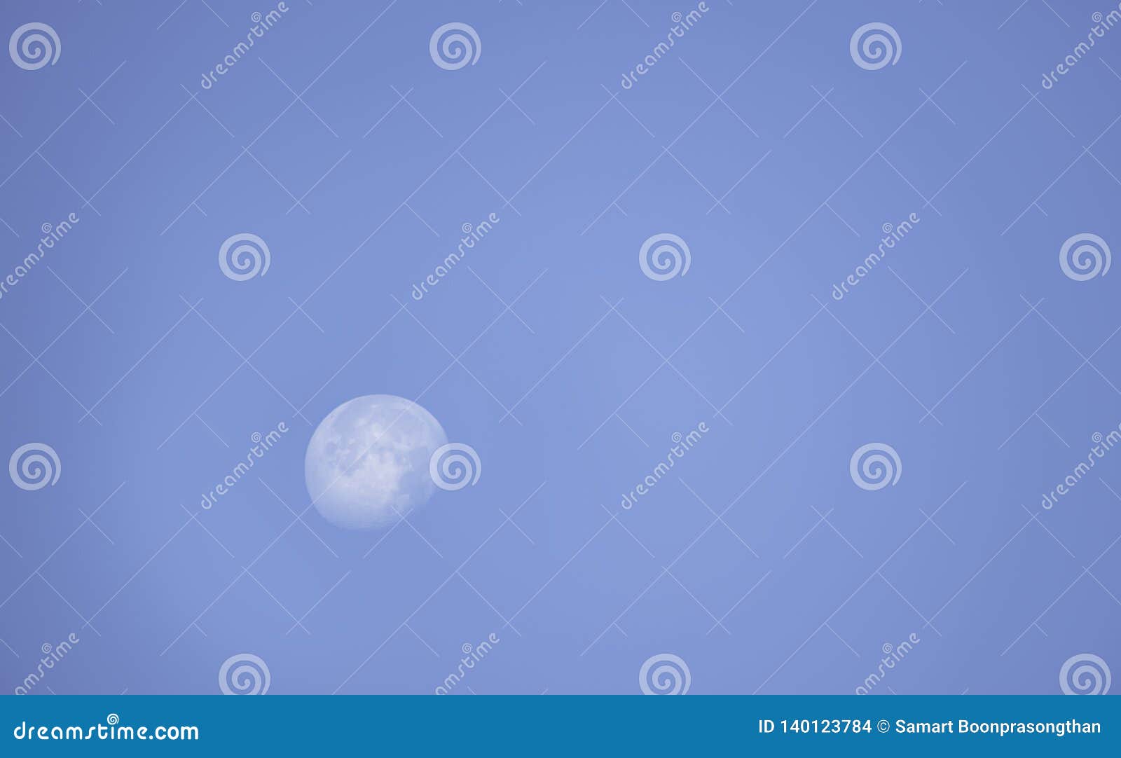Moon in Daylight on the Bright Sky Stock Photo - Image of circle ...