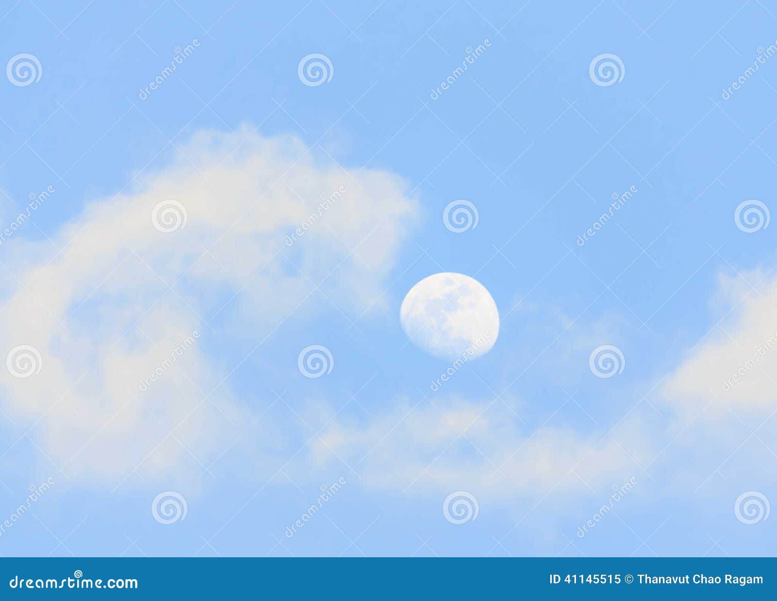Moon in the daytime stock image. Image of moonlight, atmosphere - 41145515