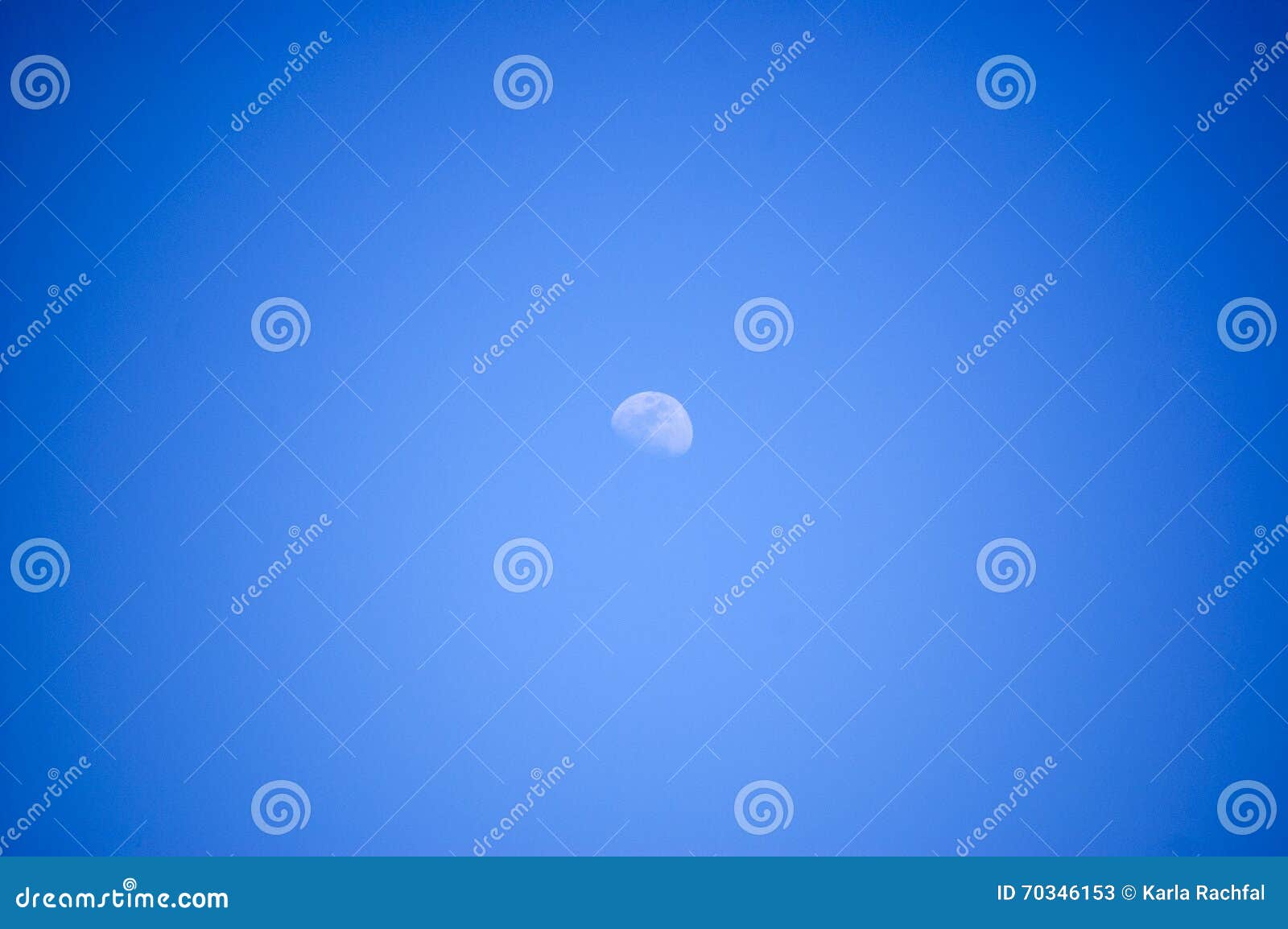 Moon on a Daytime Sky stock image. Image of skies, daytime - 70346153