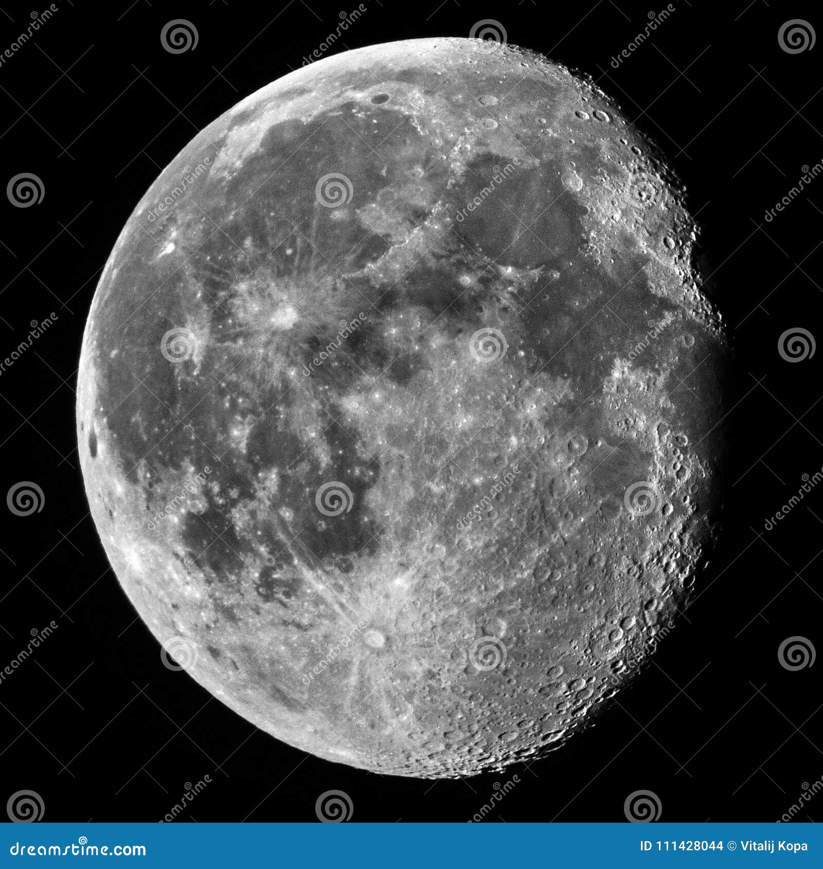 Moon Details Observing Over Telescope Stock Photo - Image of seeng ...