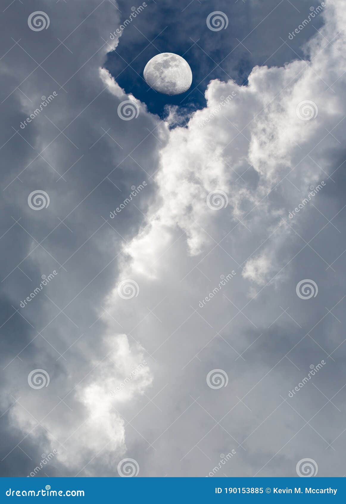 Moon and Dramatic Clouds stock image. Image of nature - 190153885