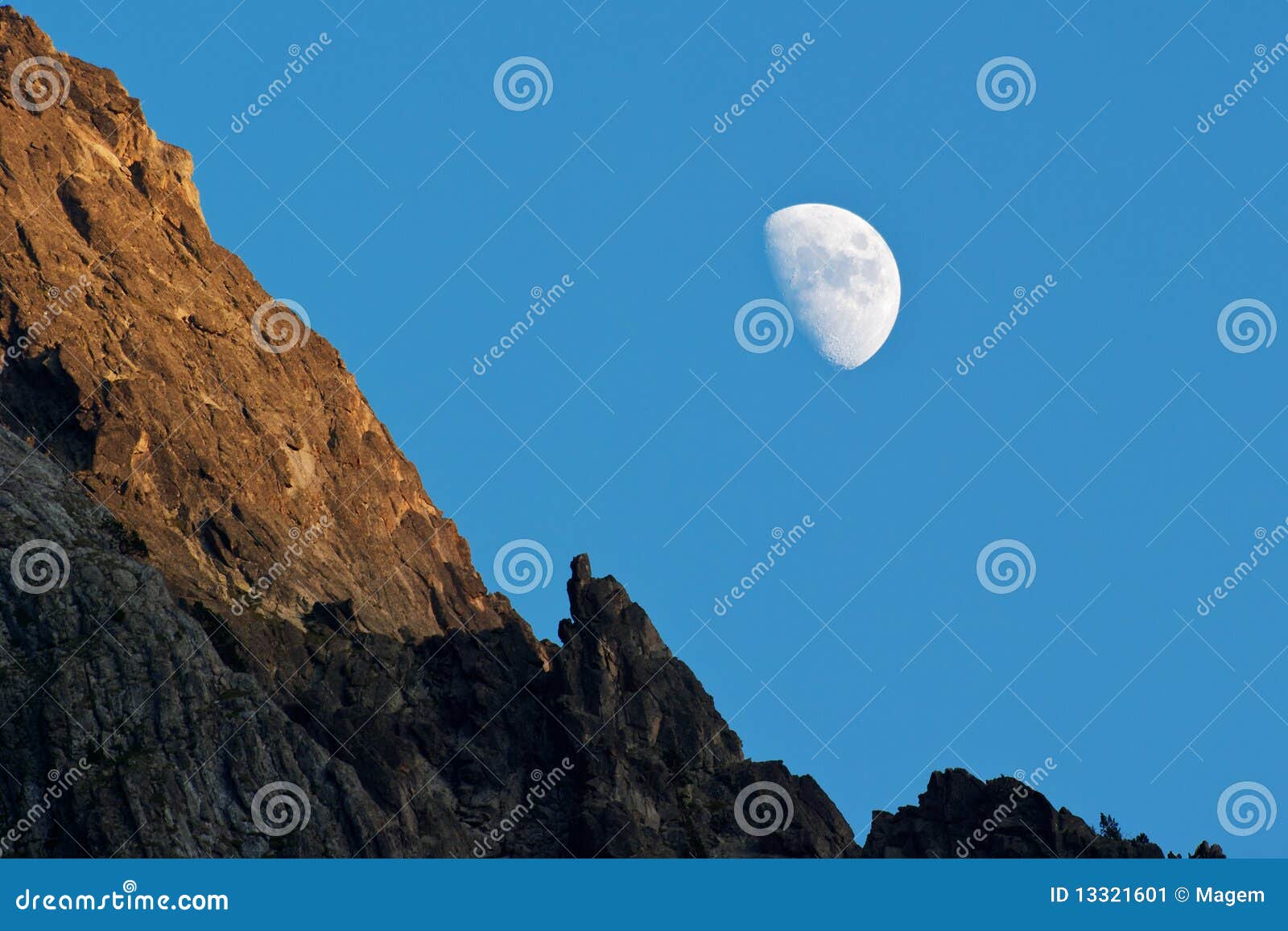 Moon at dusk stock image. Image of white, dusk, moon - 13321601
