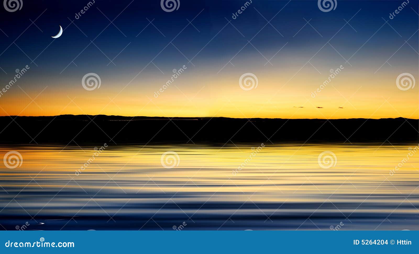 Moon Dusk Sunset Picture. Image: 5264204