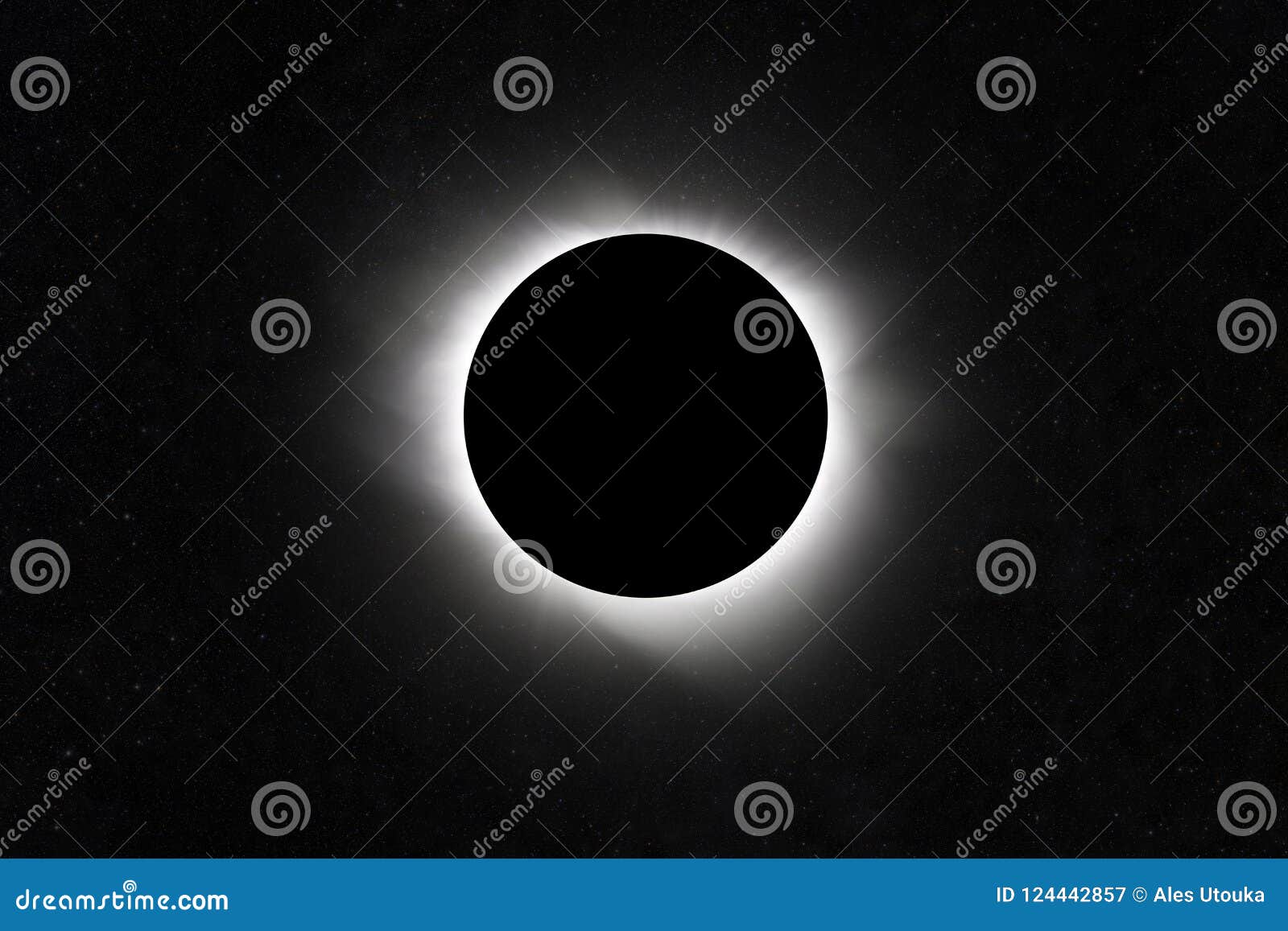 Moon Eclipse. Planet with a Glow. Star Field Stock Image - Image of ...
