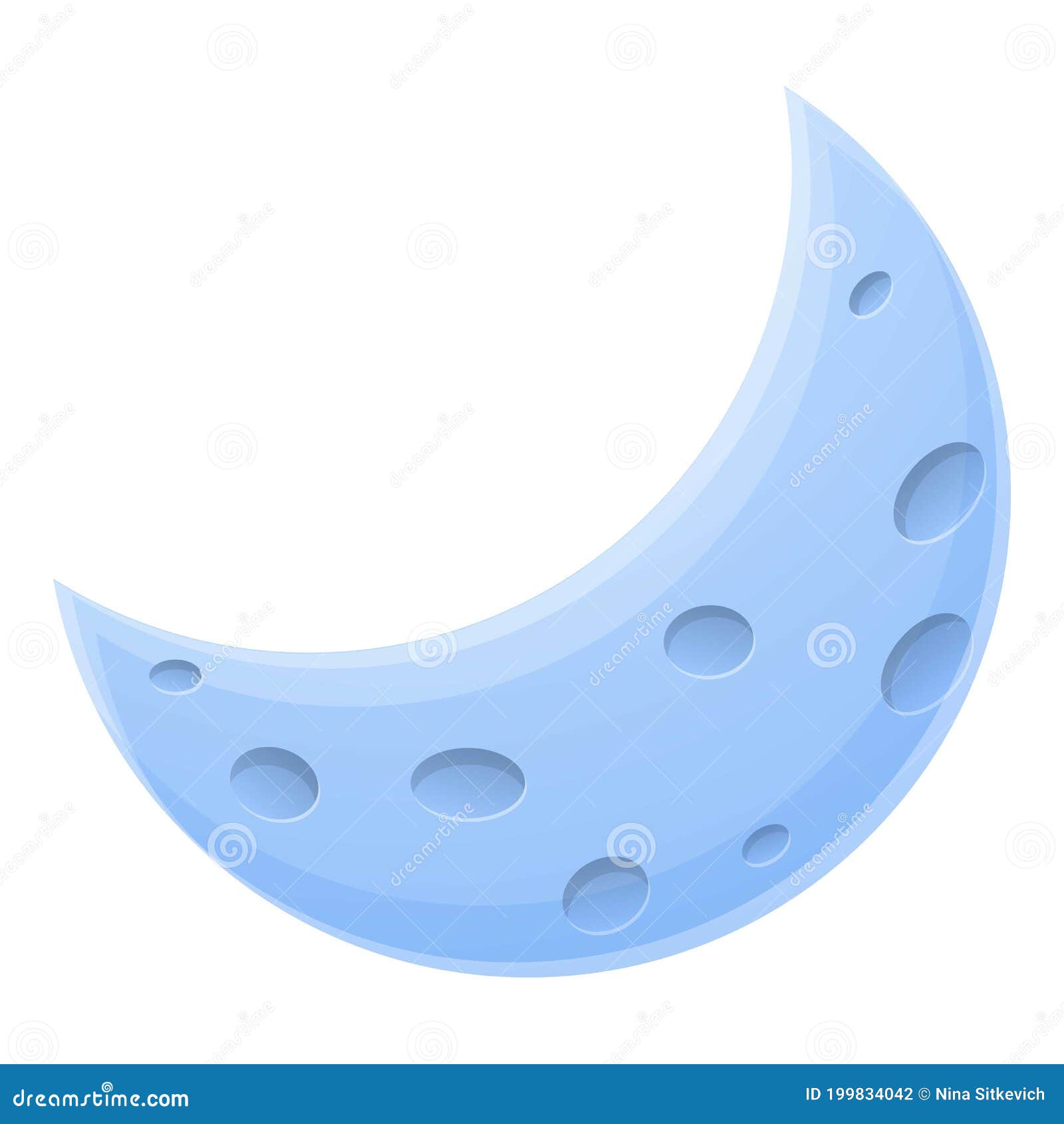 Moon Eclipse Icon, Cartoon Style Stock Vector - Illustration of ...