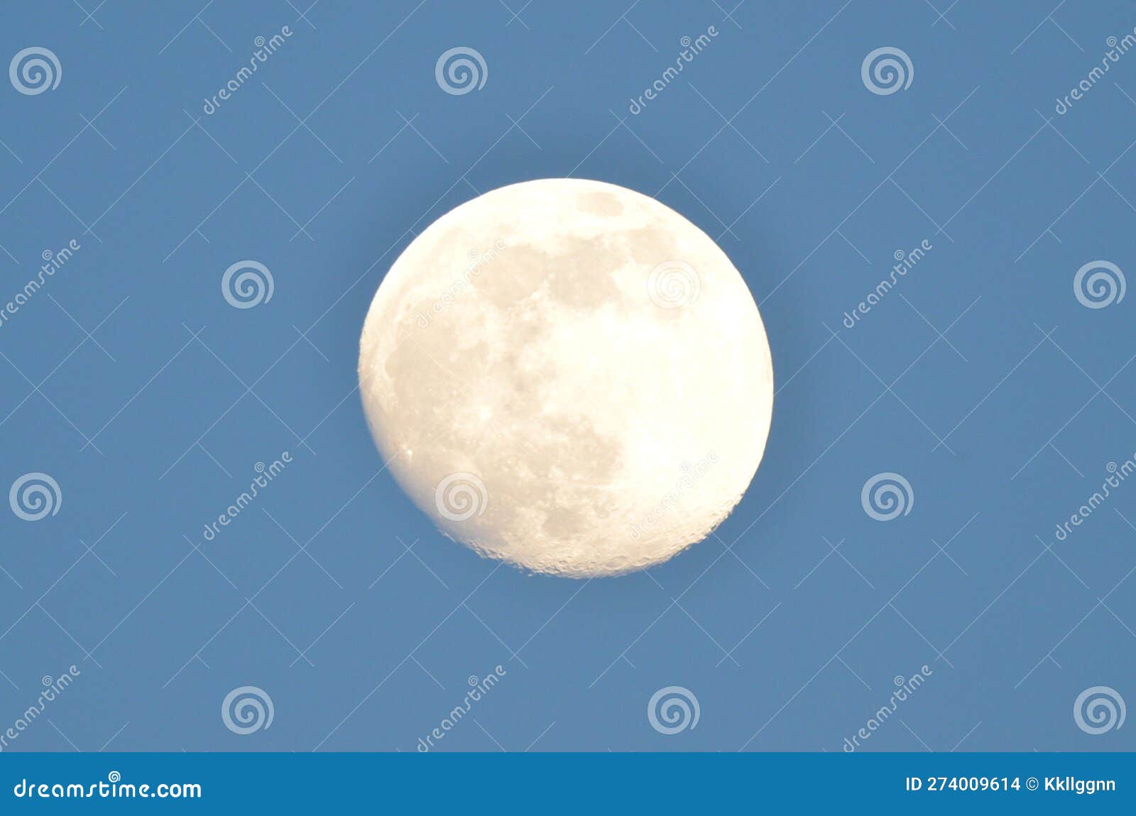 Moon in the evening stock photo. Image of blue, evening - 274009614