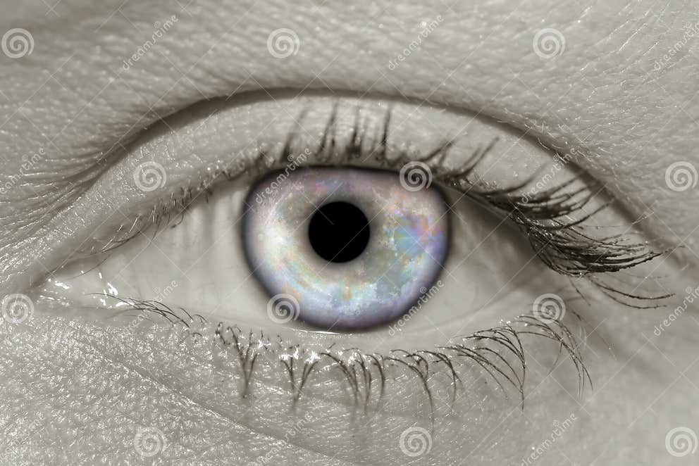 Moon in eye stock photo. Image of astronomy, white, moon - 4220238