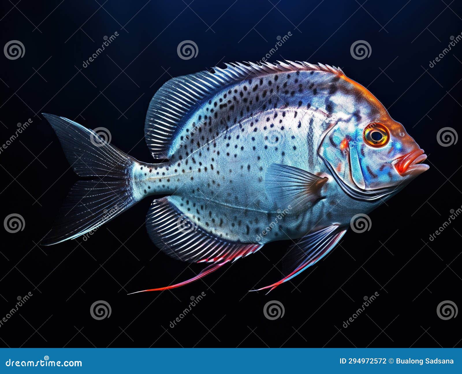 Moon Fish Isolated Made with Generative AI Illustration Stock ...