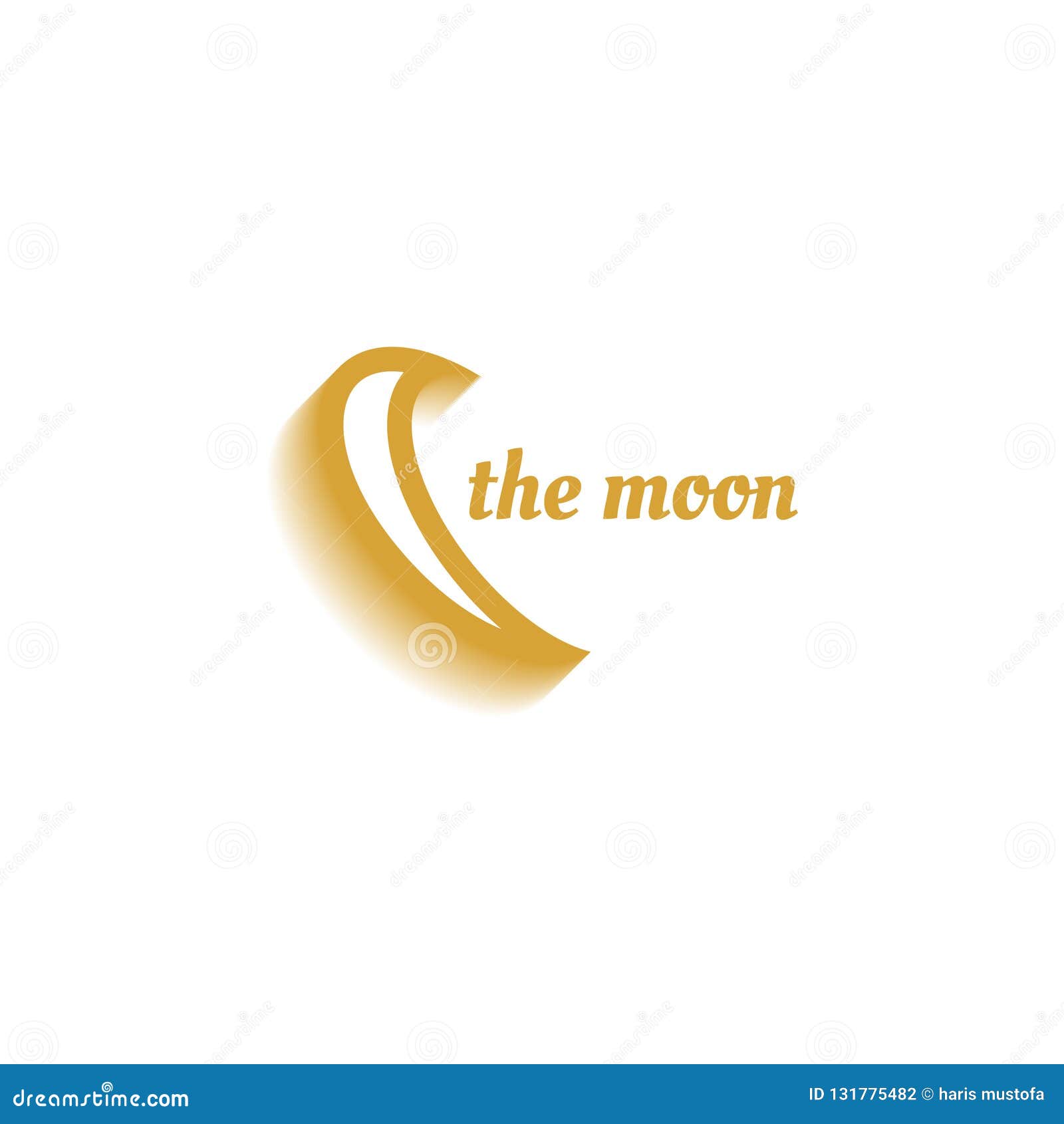 The Moon Graphic Design Template Vector Stock Vector - Illustration of ...