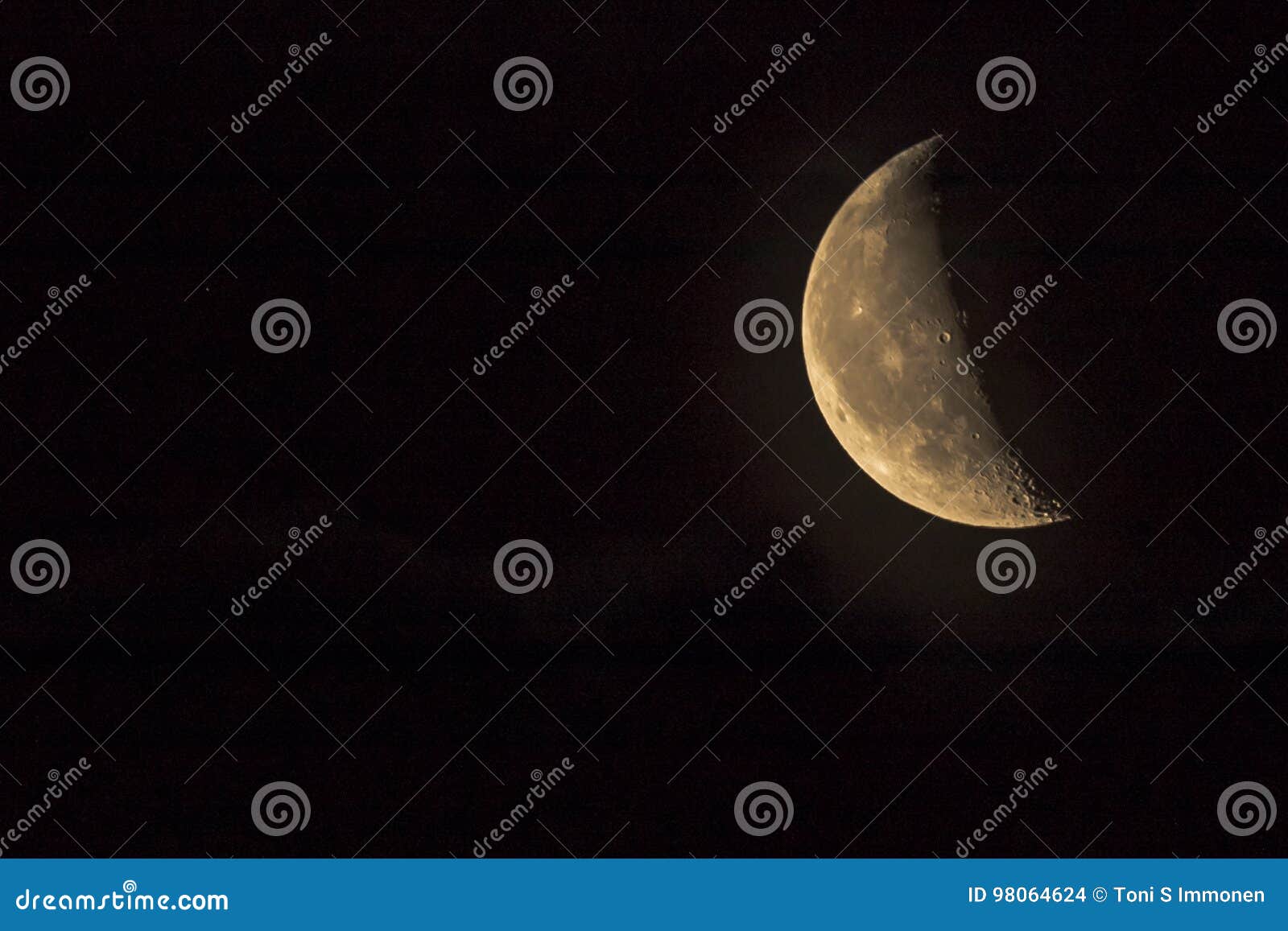 The Moon stock photo. Image of raising, moon, night, dark - 98064624
