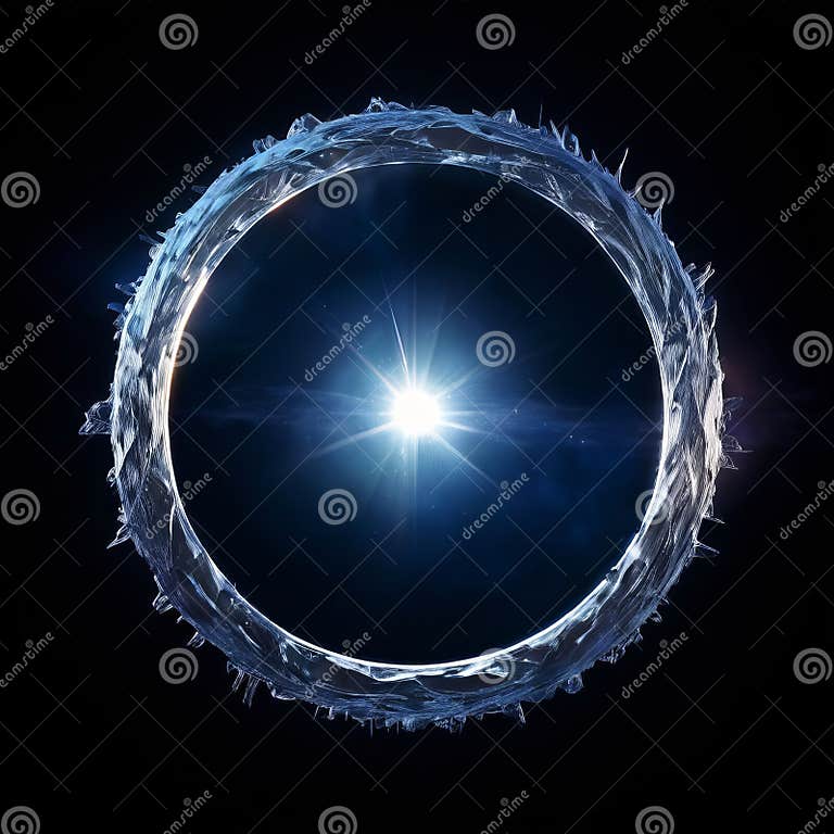 Moon Halo a Circular Ring of Light Around the Moon Caused by Te Stock ...