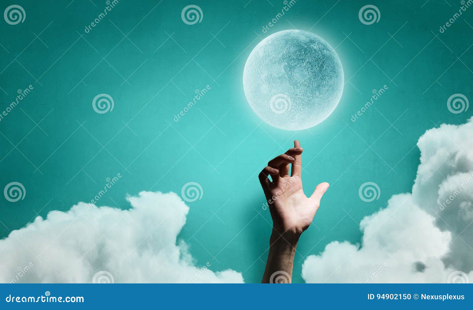 Moon in hand stock photo. Image of human, moonlight, astrology - 94902150