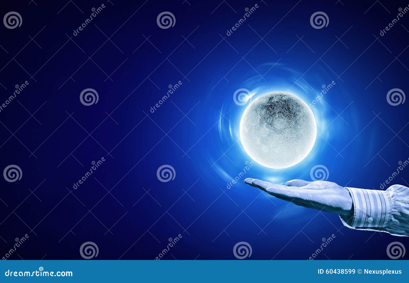 Moon on hand stock image. Image of give, show, faith - 60438599