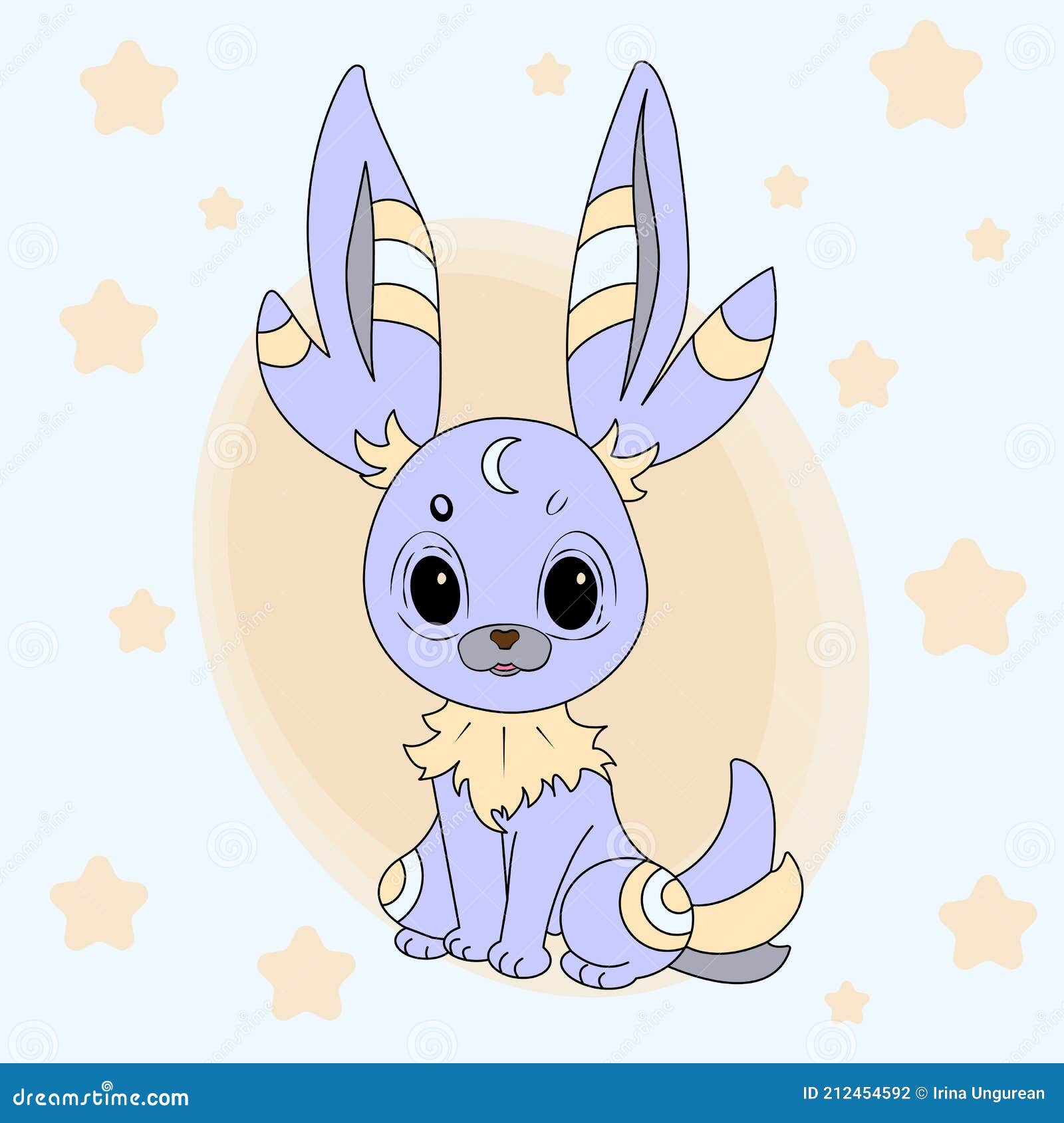 Moon hare stock illustration. Illustration of diagram - 212454592