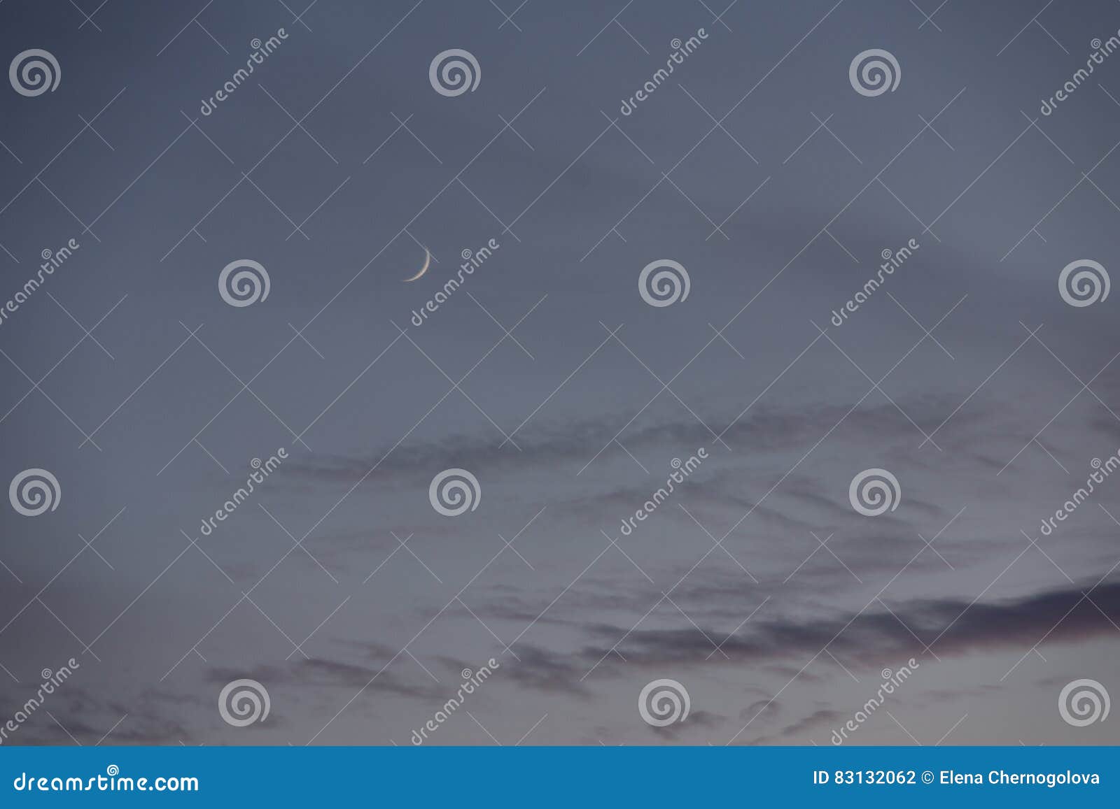 The moon has risen. stock photo. Image of risen, cirrus - 83132062