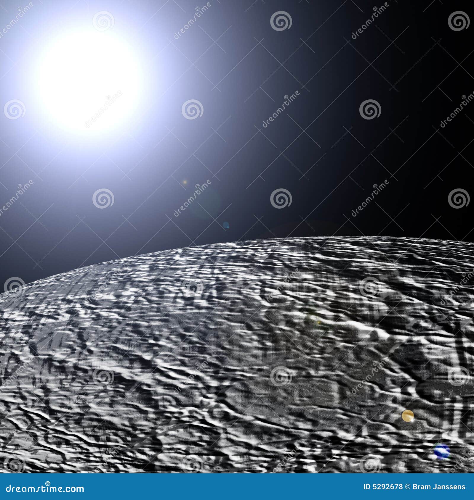 Moon horizon stock illustration. Illustration of astronomy - 5292678