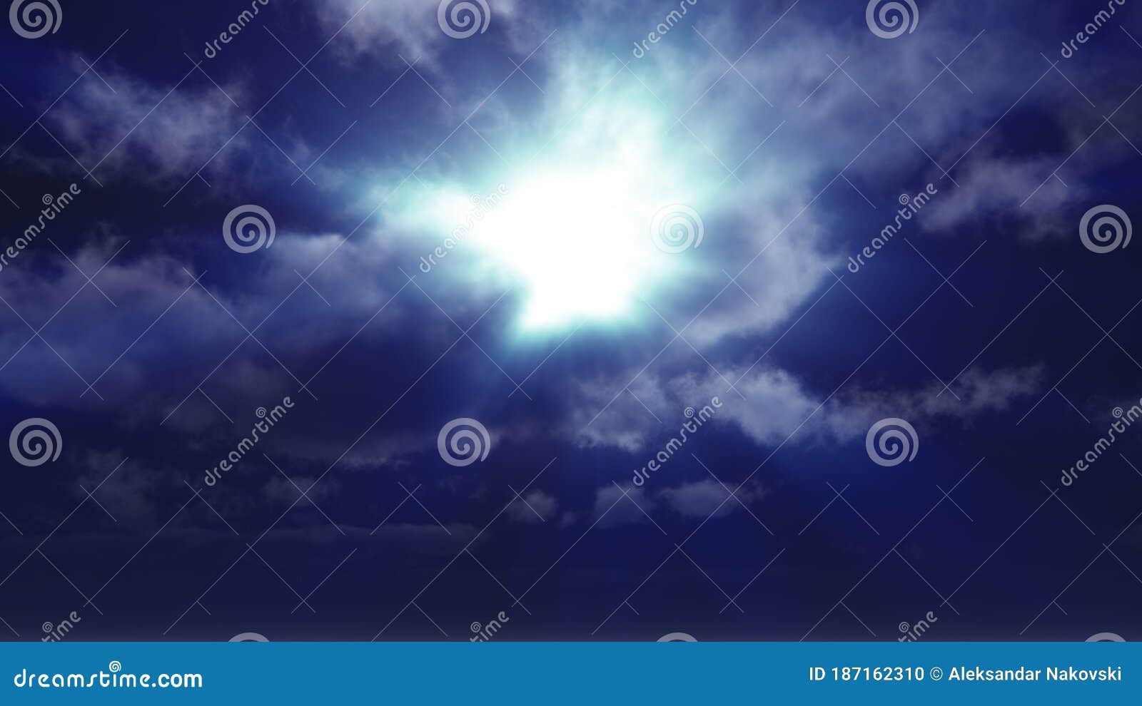 Moon Horror Clouds at Night Stock Illustration - Illustration of ...