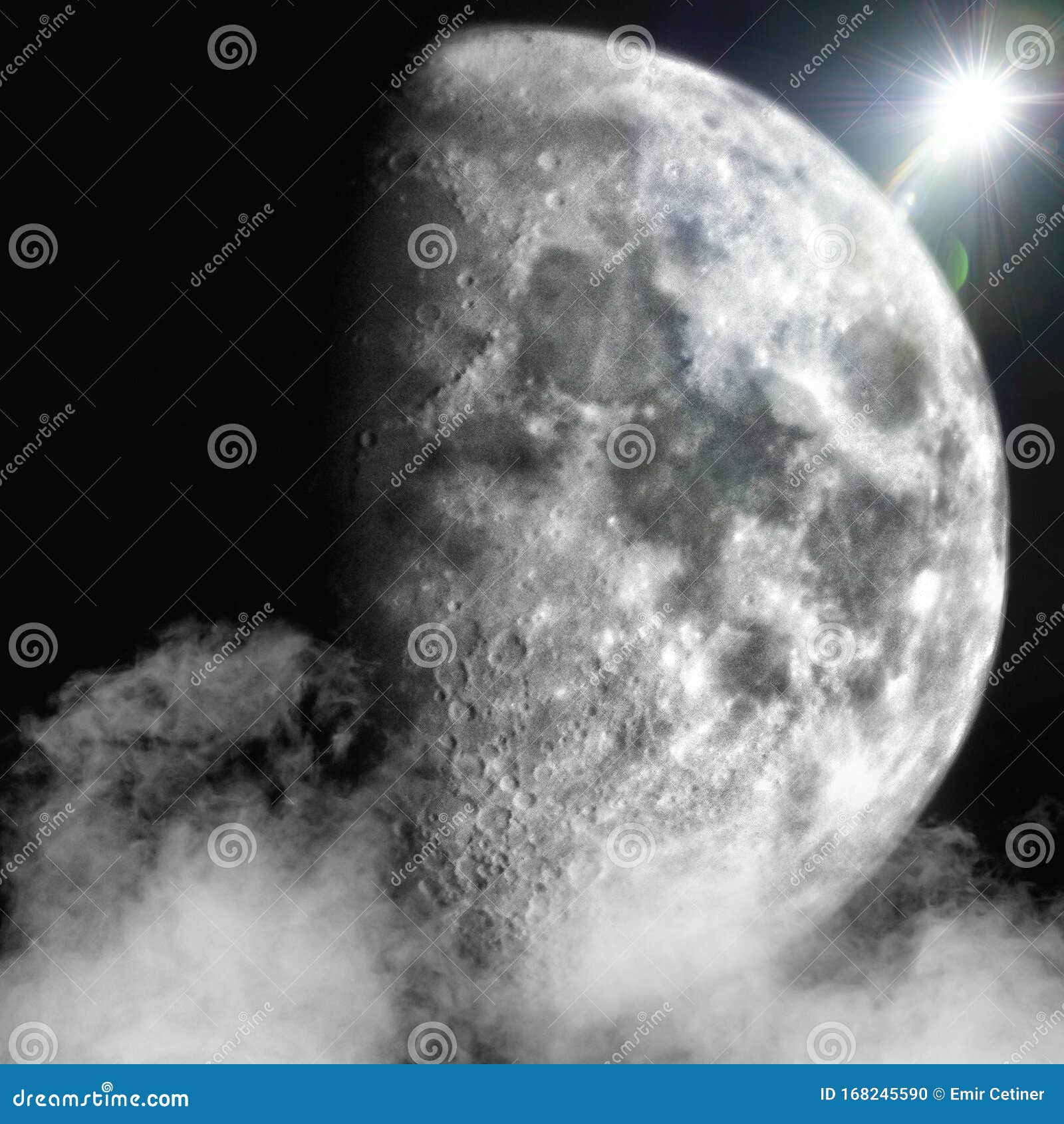 Moon in the horror stock photo. Image of darkness, horror - 168245590