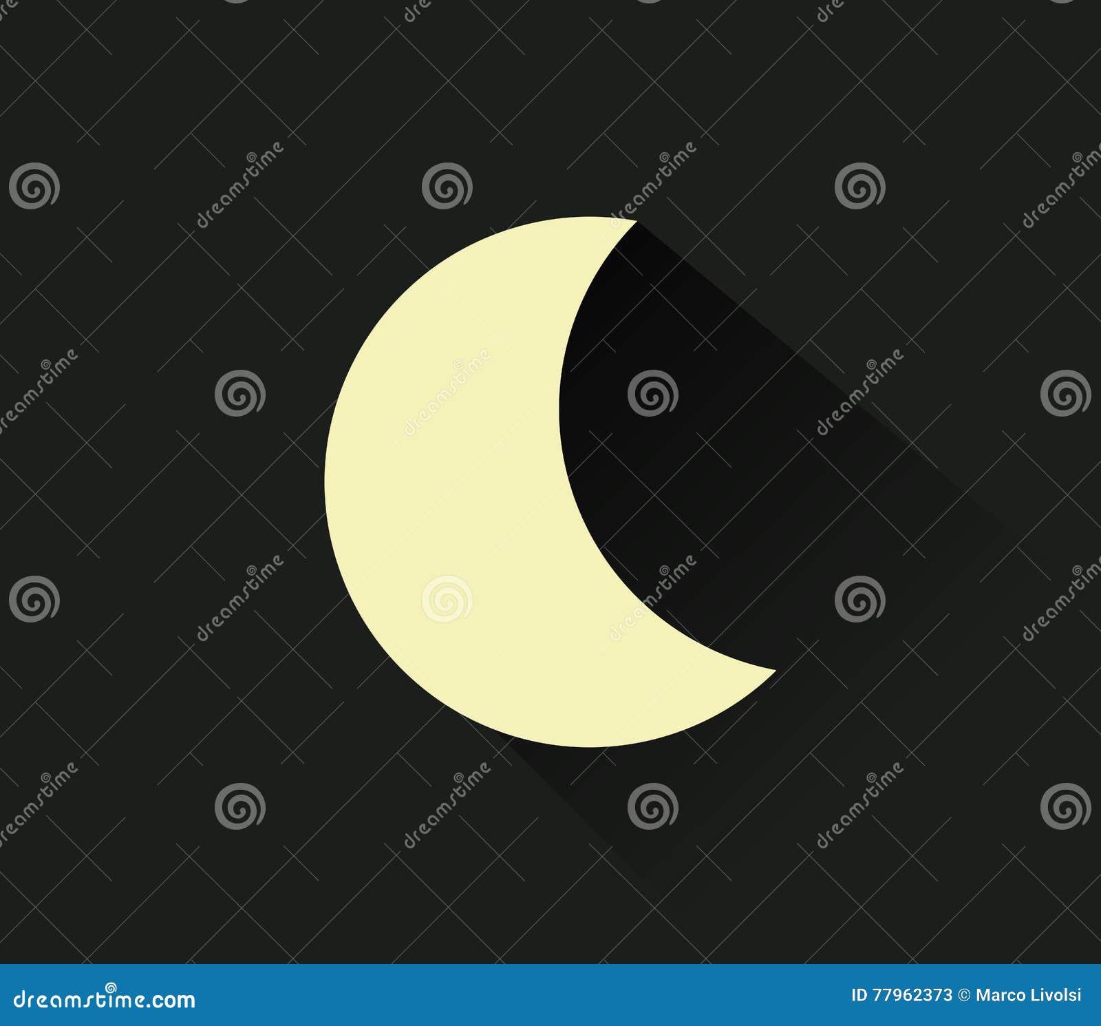 Moon icon stock illustration. Illustration of design - 77962373