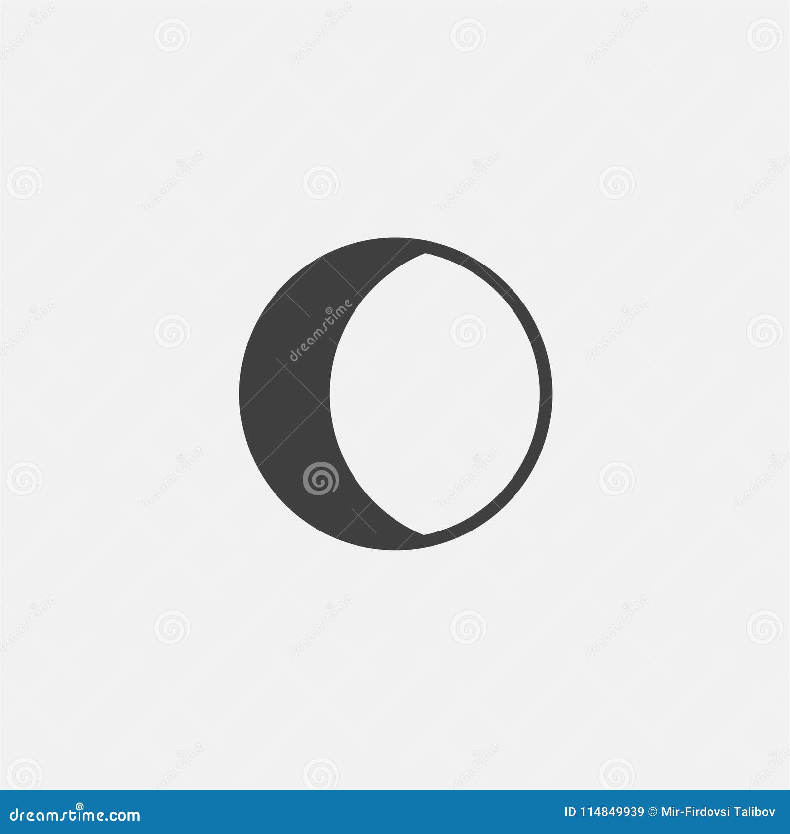 Moon icon stock illustration. Illustration of interface - 114849939
