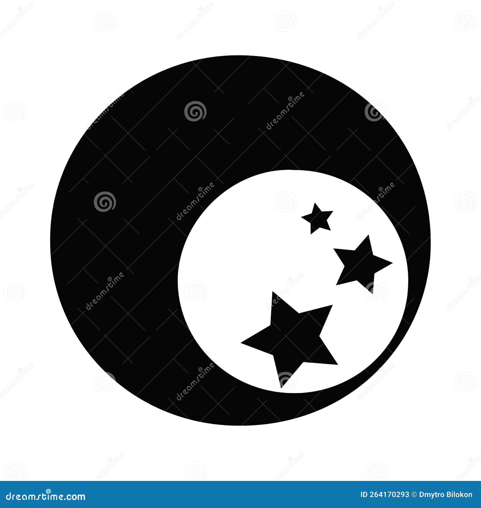 Moon Icon Night is a Symbol Vector Stock Vector - Illustration of ...