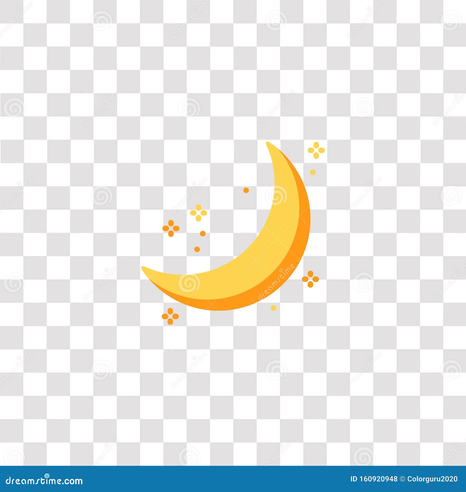 Moon Icon Sign and Symbol. Moon Color Icon for Website Design and ...