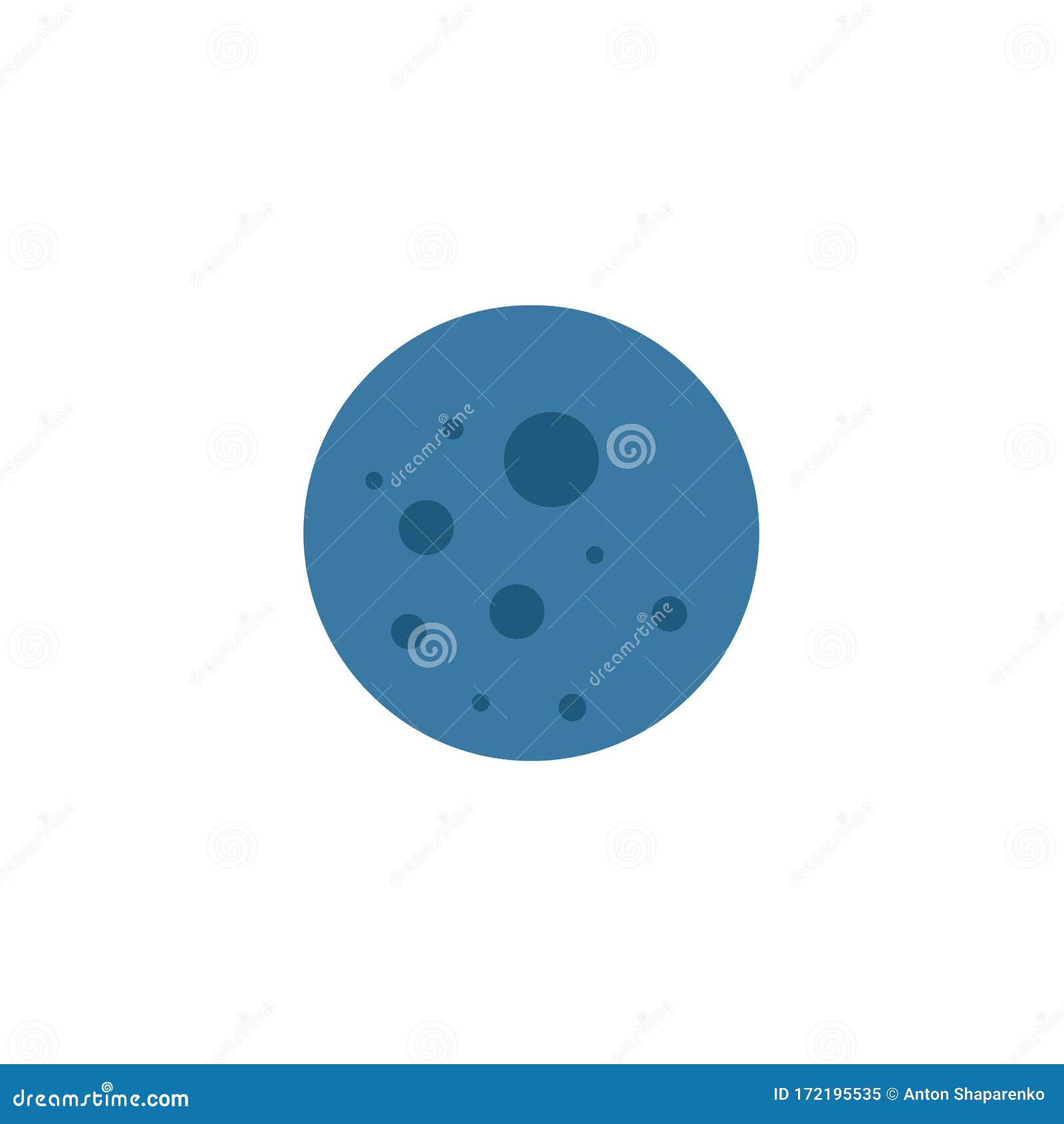 Moon Icon. Simple Element from Space Icons Collection Stock ...