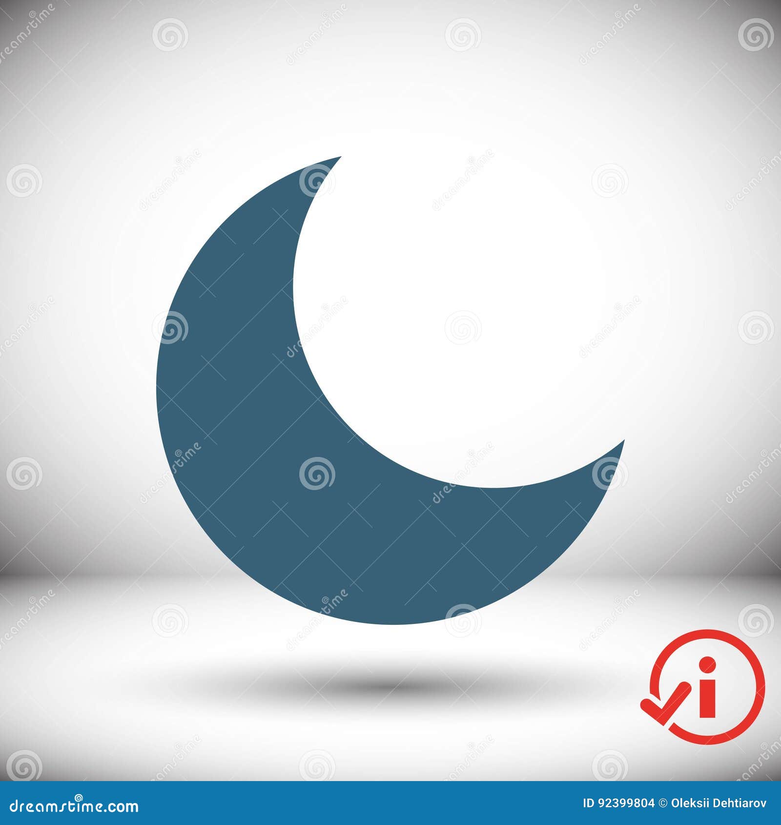 Moon Icon Stock Vector Illustration Flat Design Stock Vector ...