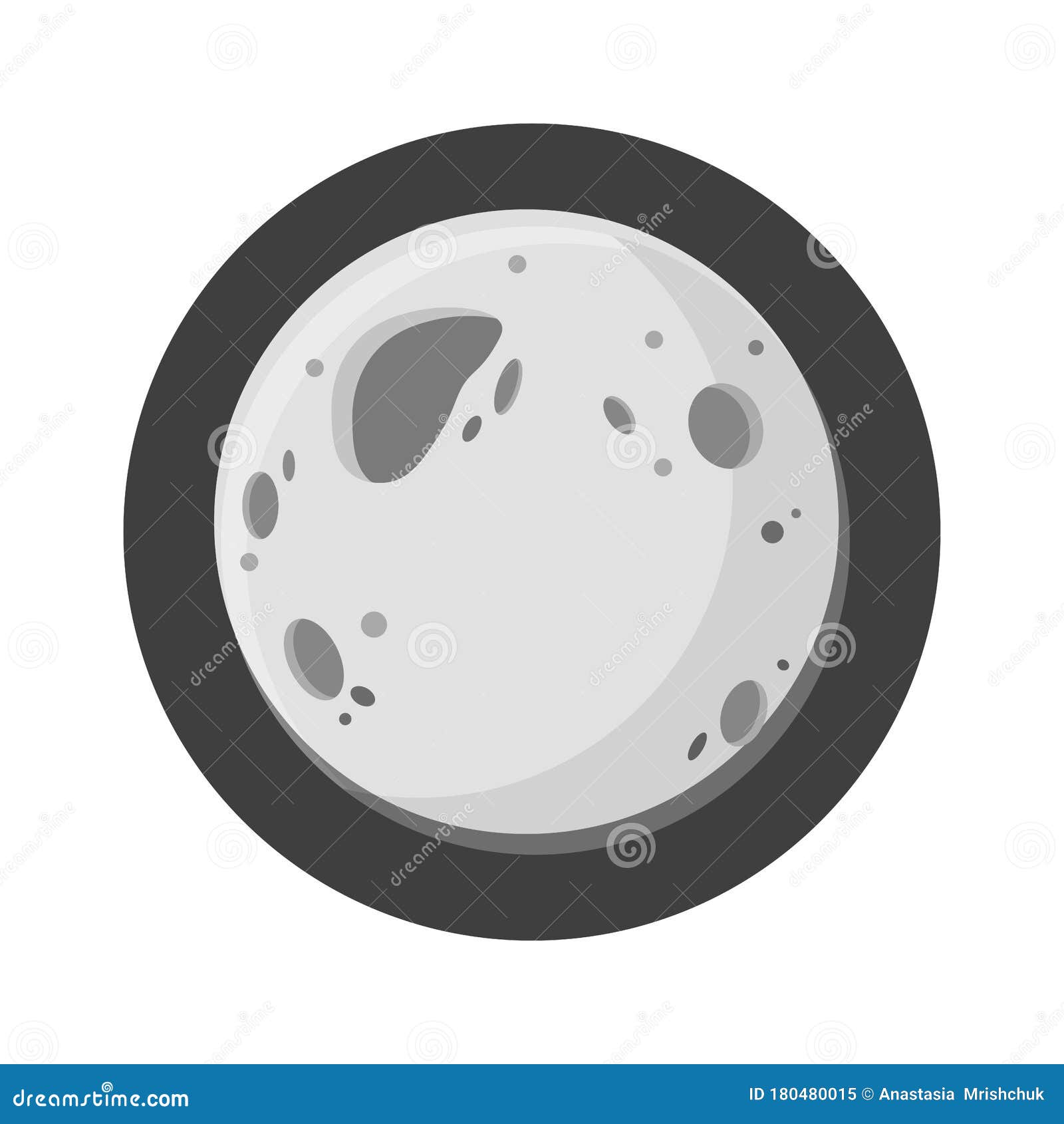 Moon Icon on a White Background. Vector Illustration Stock Illustration ...