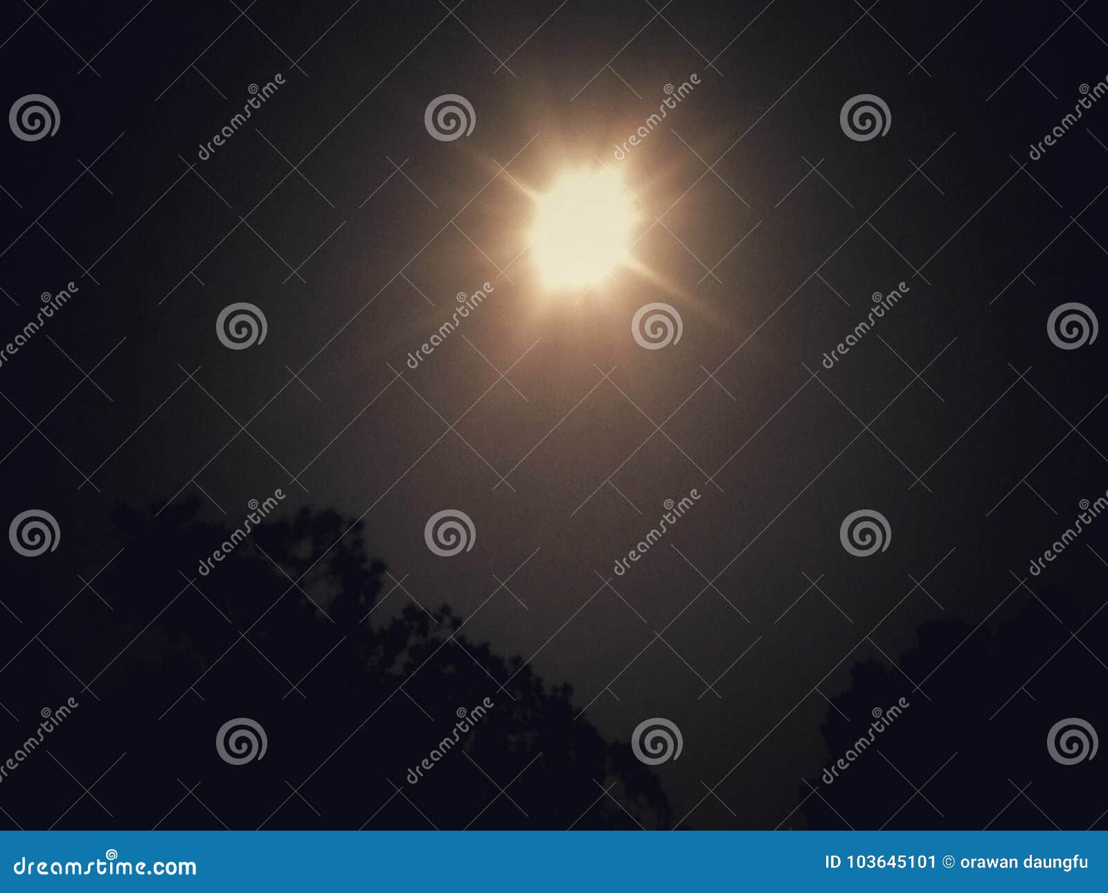 Full moon stock image. Image of moon, full, illuminated - 103645101