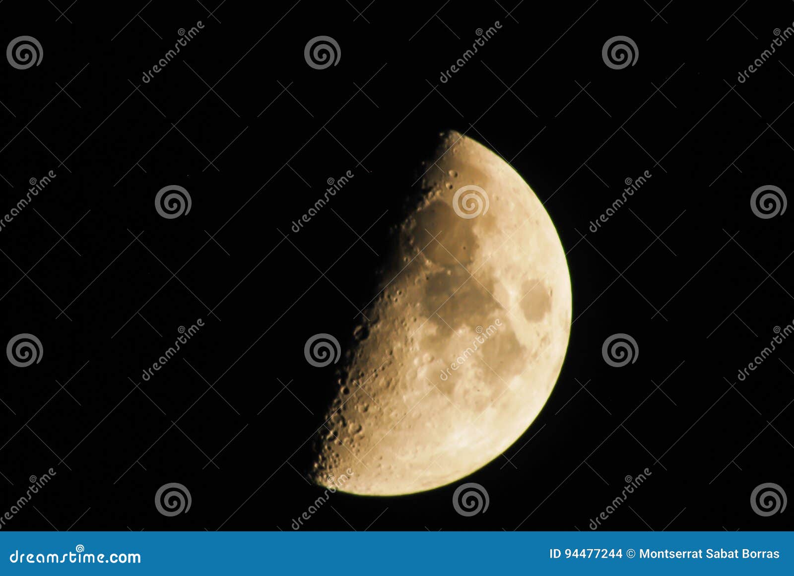 Moon stock photo. Image of space, satellite, quarter - 94477244