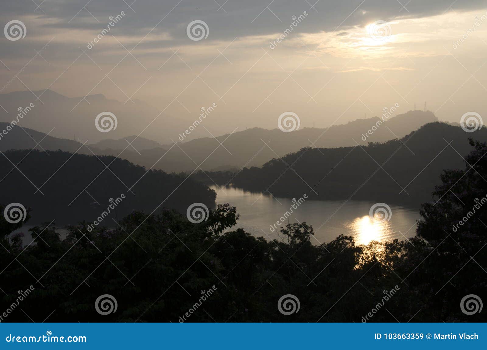 Moon Lake in the Mountains of Taiwan Stock Image - Image of magnificent ...