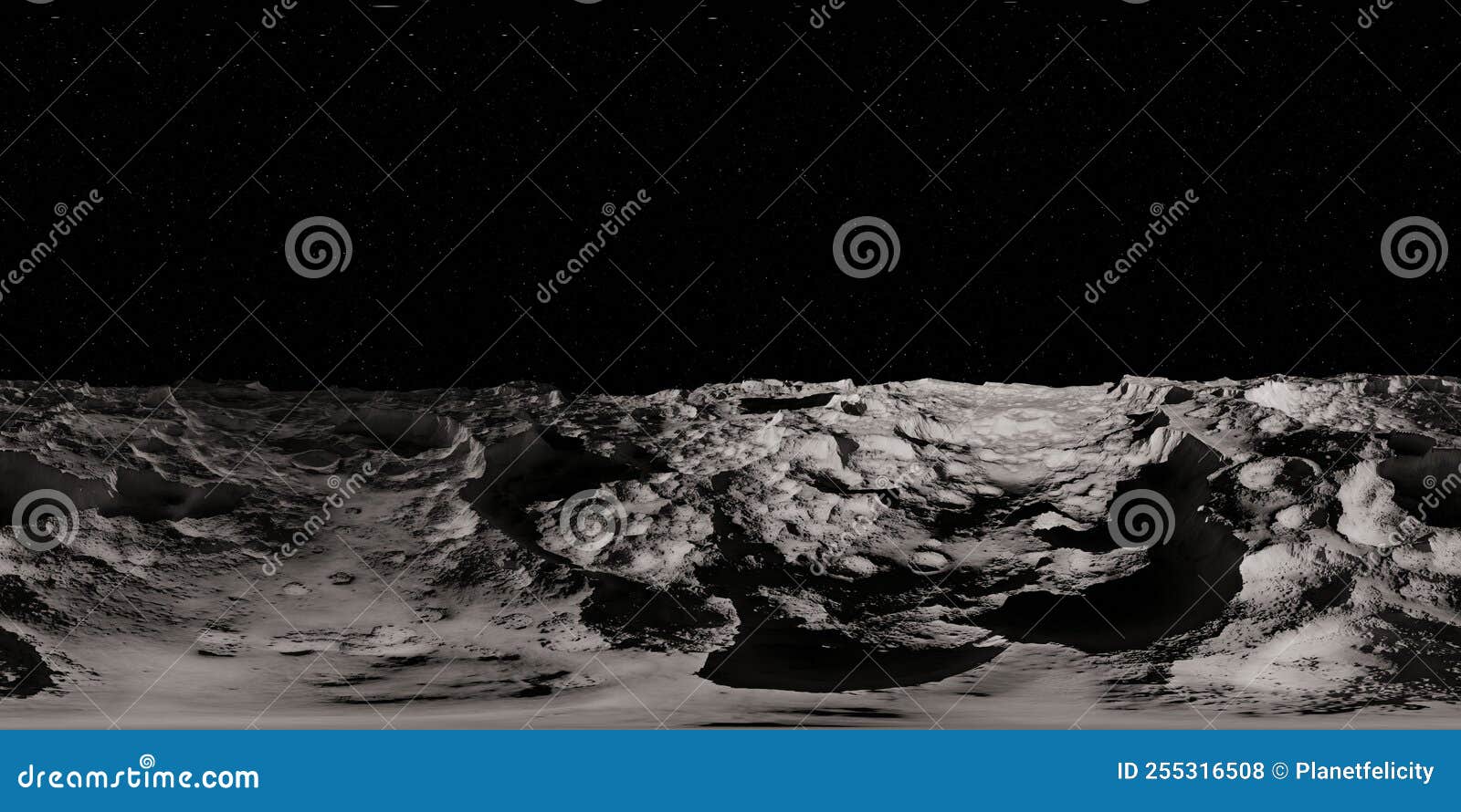 Moon Landscape HDRI, Spherical Environment Panorama Background Map ...