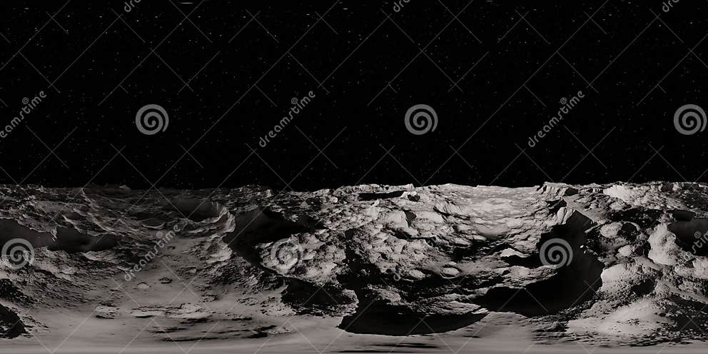 Moon Landscape HDRI, Spherical Environment Panorama Background Map ...